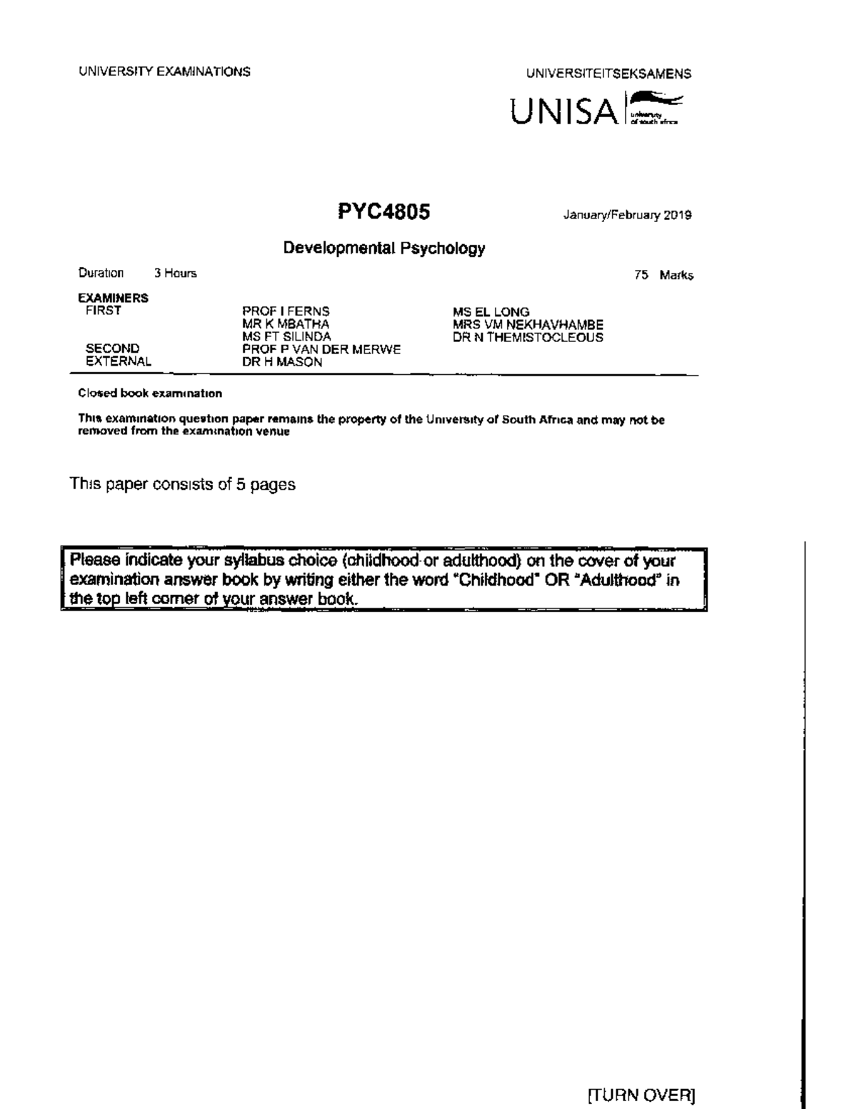 DOC-202001 26-WA0002 - notes - PYC4805 - Studocu