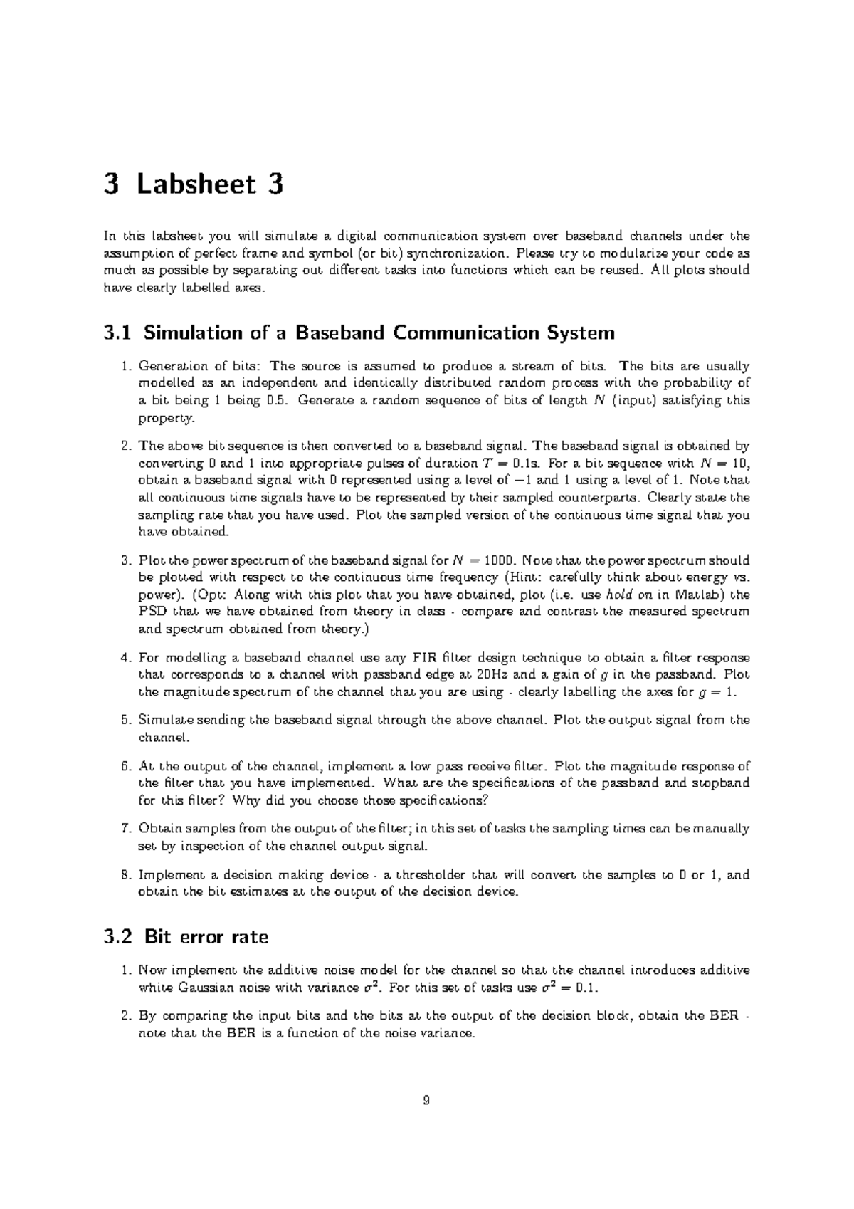 Labsheet 3 - lab sheet 3 - 3 Labsheet 3 In this labsheet you will simulate a digital ...
