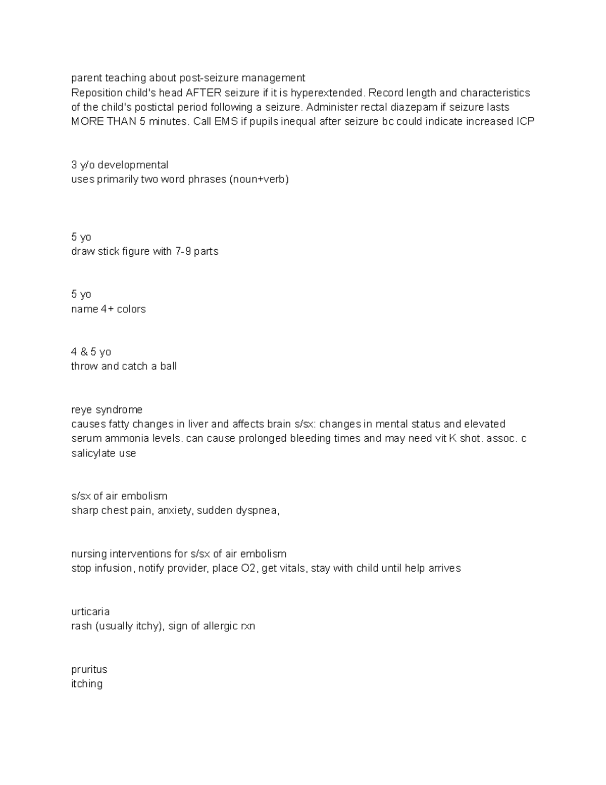 NUR 317.01 - Capstone - parent teaching about post-seizure management ...