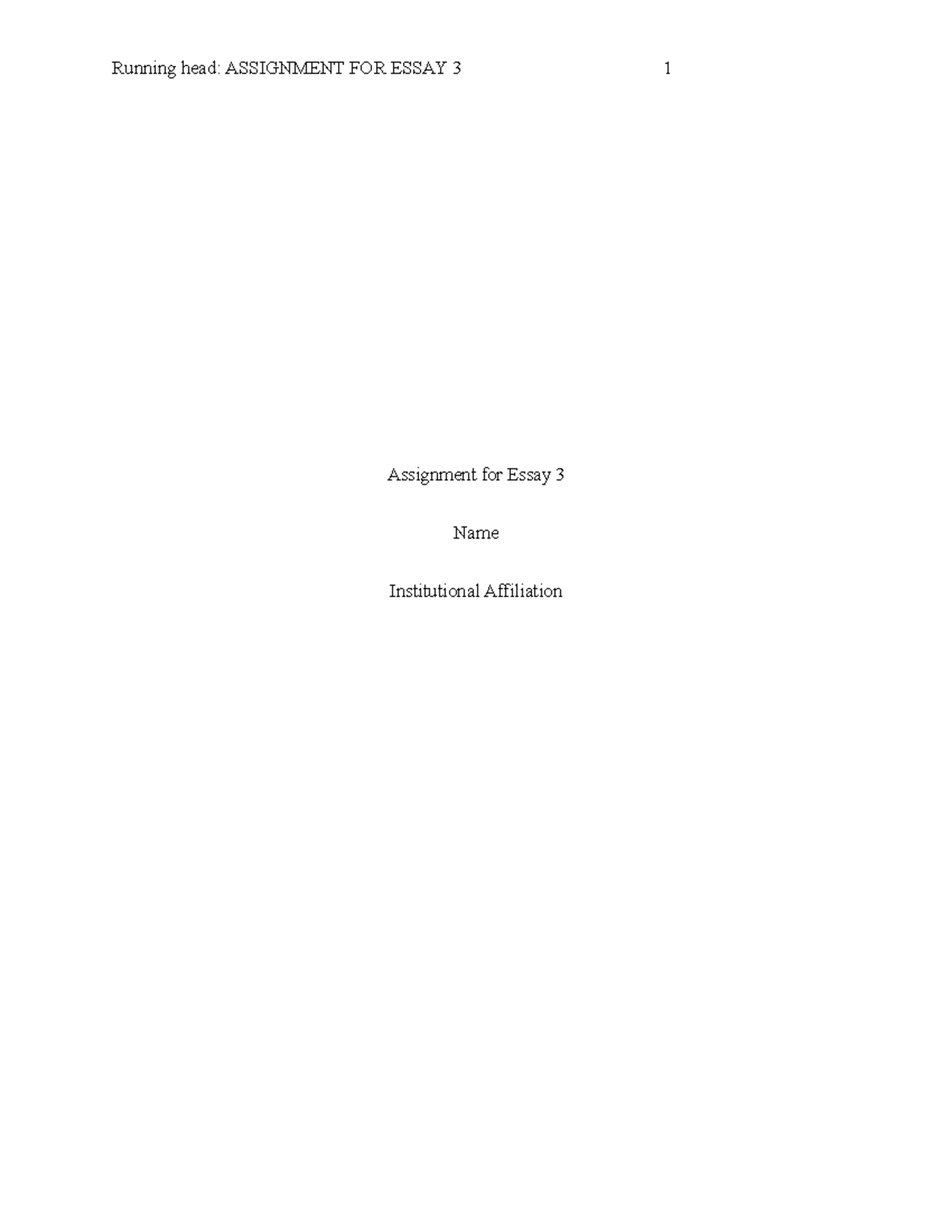 The Origins of the Political Ecology - Running head: ASSIGNMENT FOR ESSAY 3 1 Assignment for ...