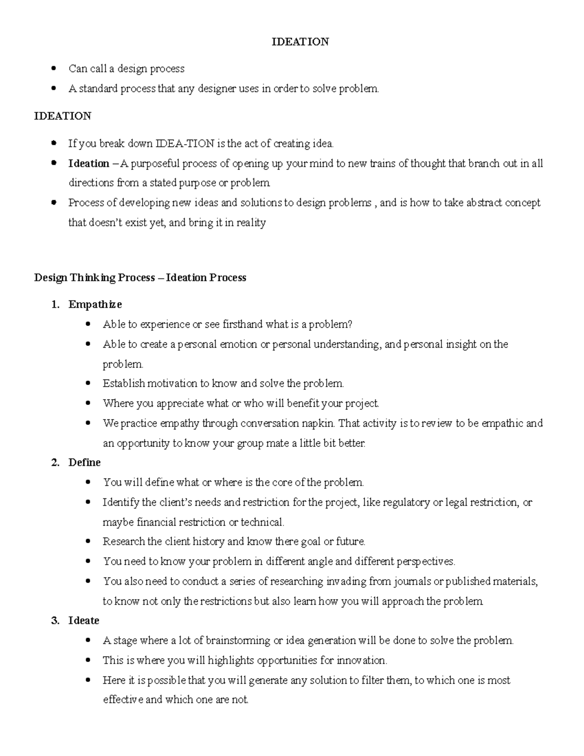 Ideation-takenote - This is a note for Technopreneurship subject topic ...
