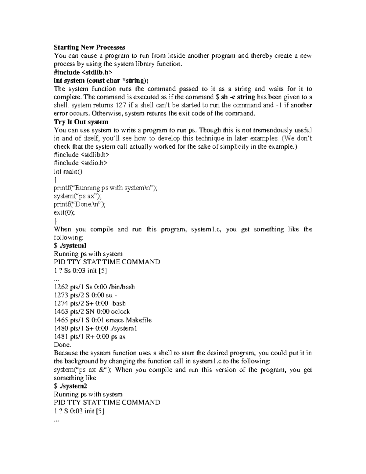 Fork System Call Zombie Orphan Process Starting New Processes You Can Cause A Program To Run