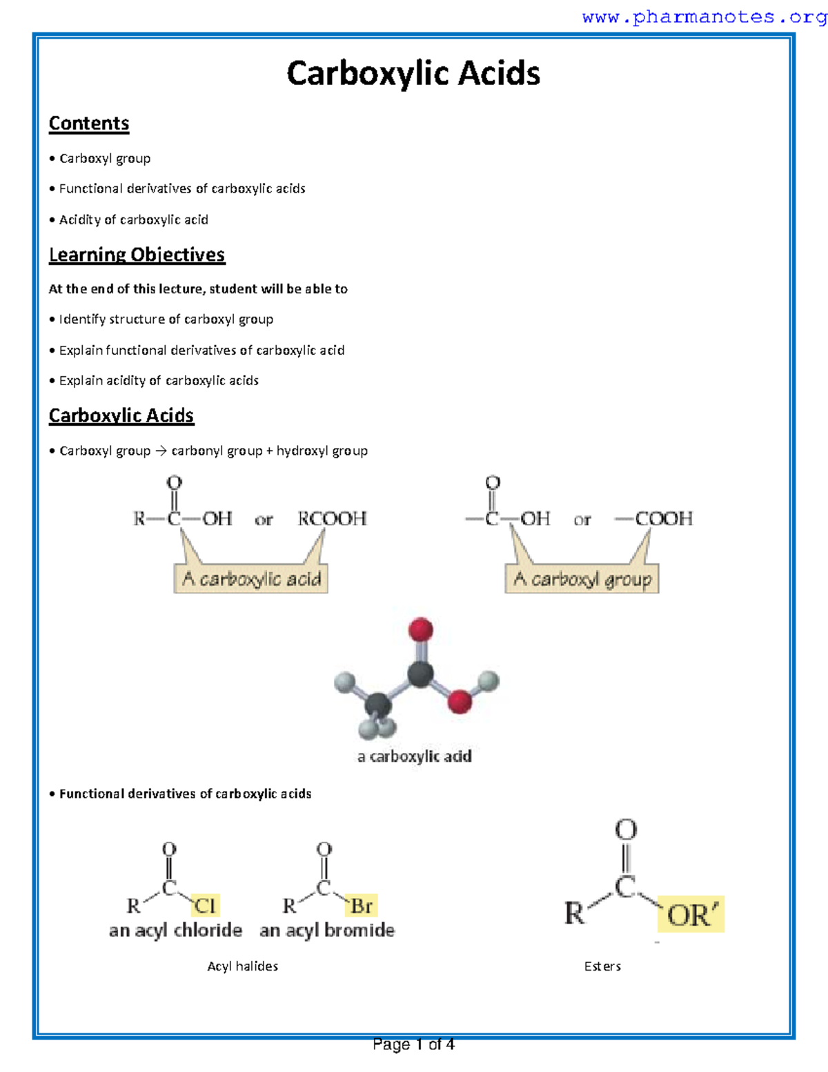 Carboxylic Acids - Carboxylic Acids Contents Carboxyl group Functional ...