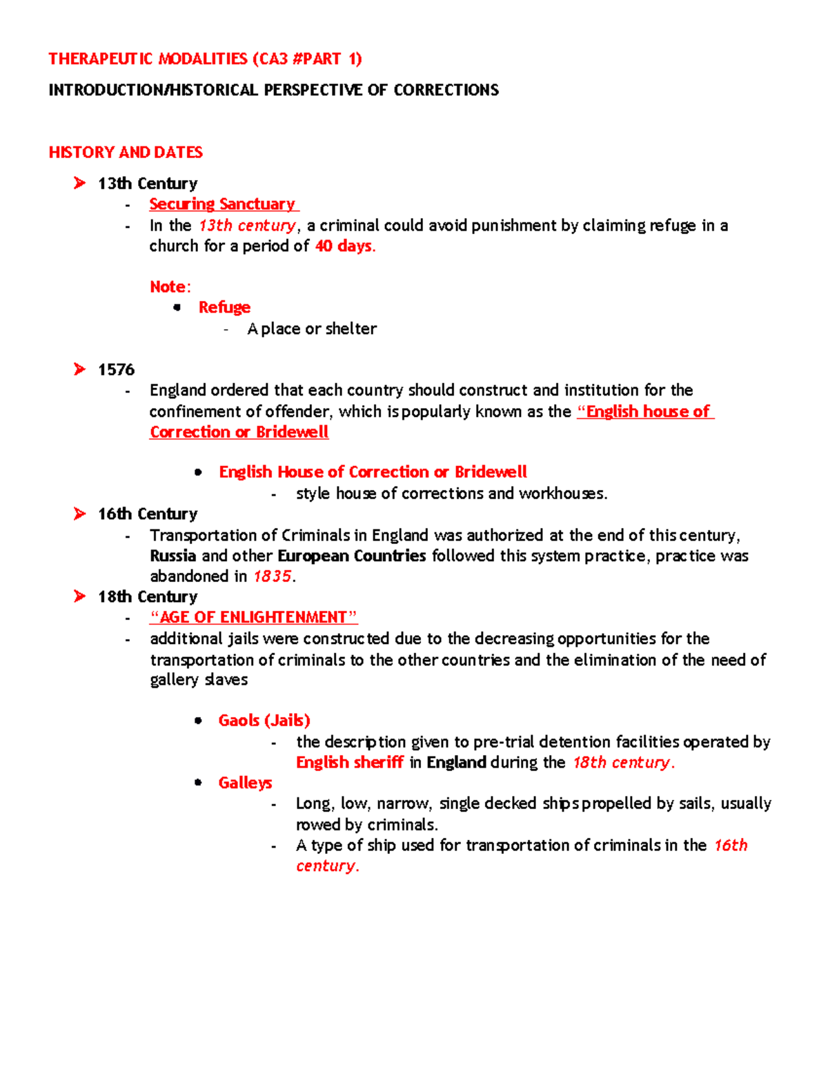 CA3- Reviewer - THERAPEUTIC MODALITIES (CA3 #PART 1) INTRODUCTION ...