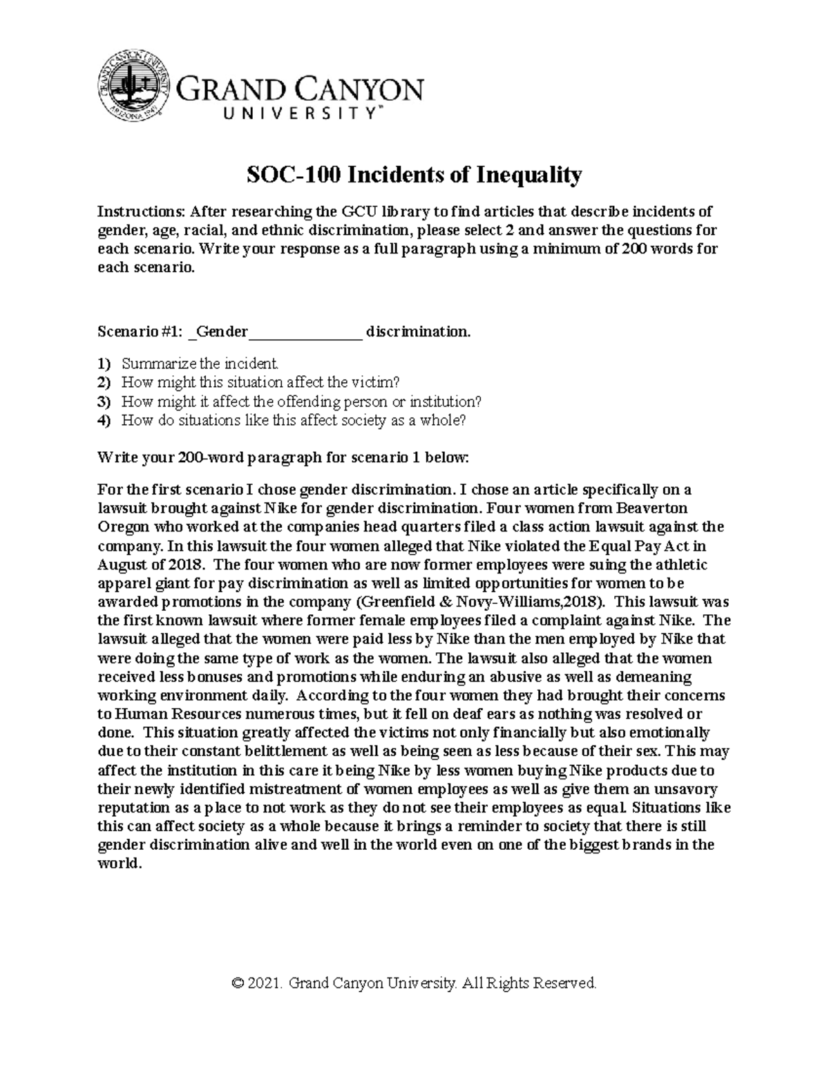 SOC-100 Incidentsof Inequality - SOC-100 Incidents of Inequality ...