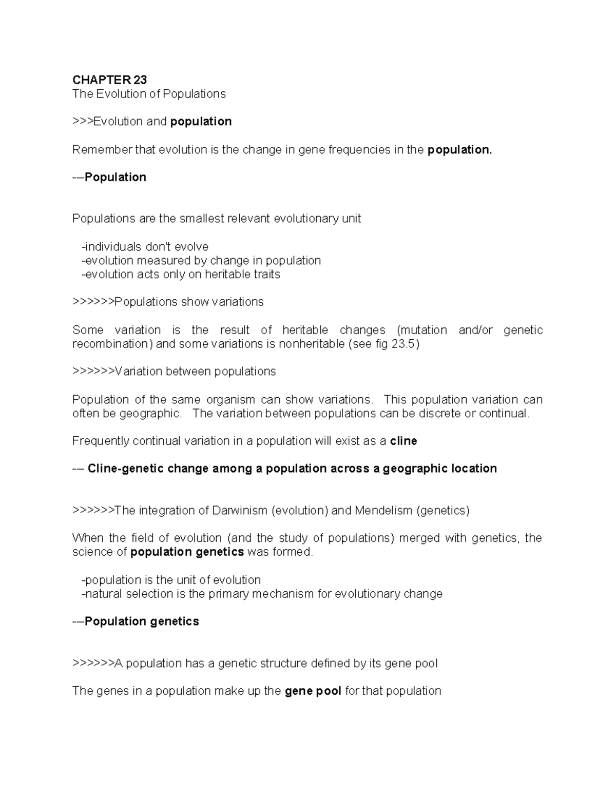 Chapter 23 - yo this is for a class I made up - CHAPTER 23 The ...