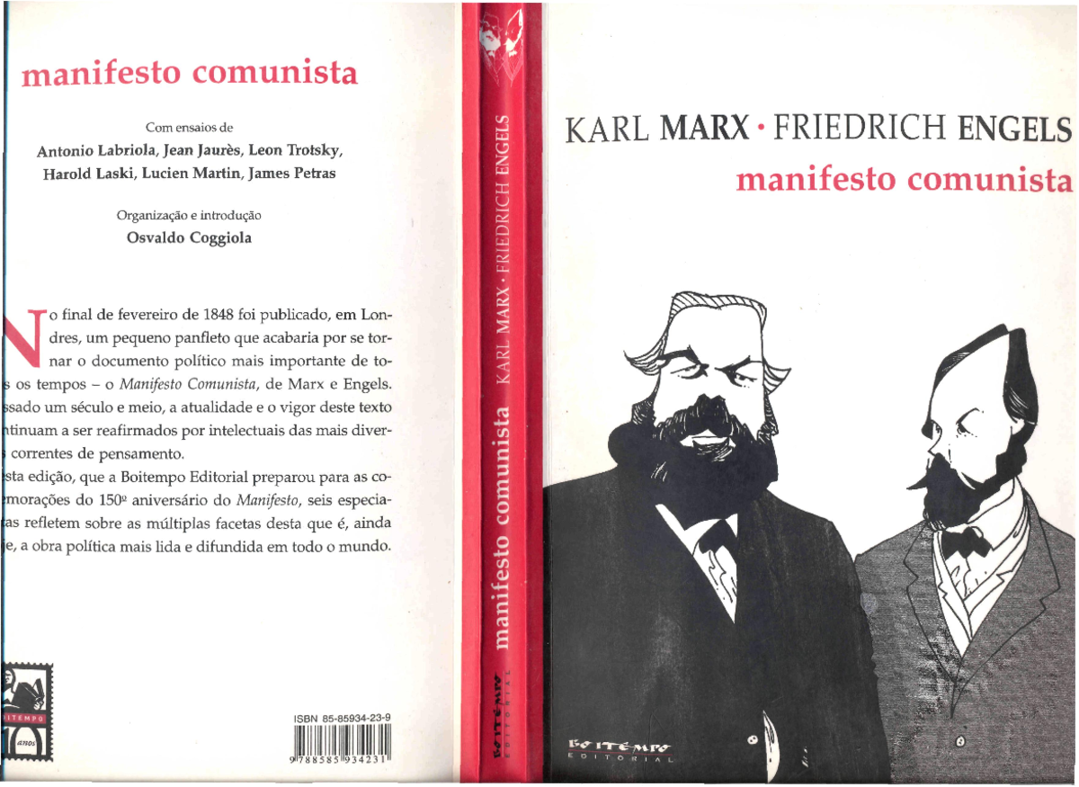 12. Manifesto Comunista - Marx e Engels - História - Studocu