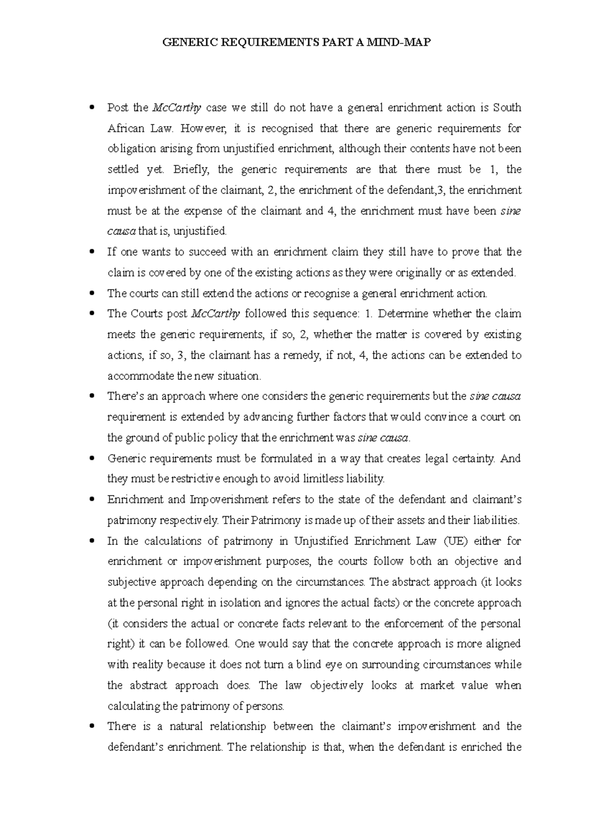 Generic Requirements PART A MIND-MAP - GENERIC REQUIREMENTS PART A MIND ...
