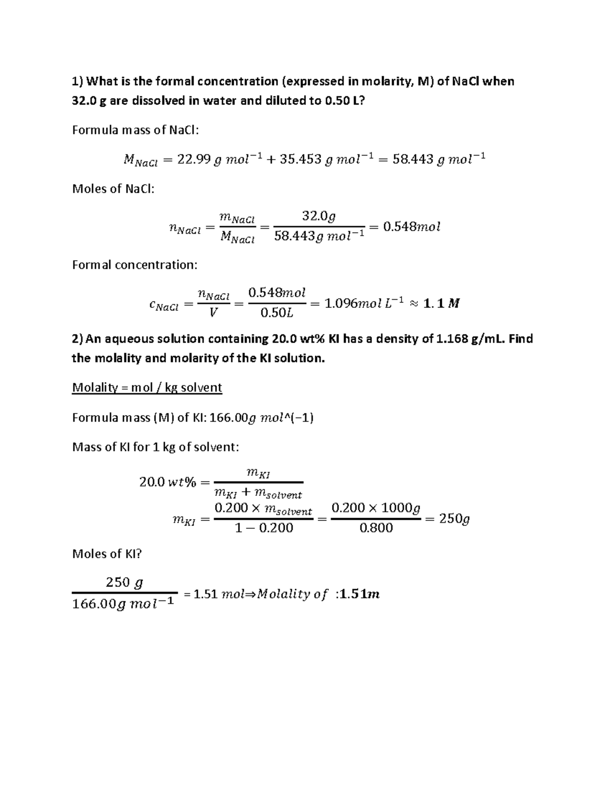 Tutorial 1 Solutions University of Waterloo - 1) What is the formal ...