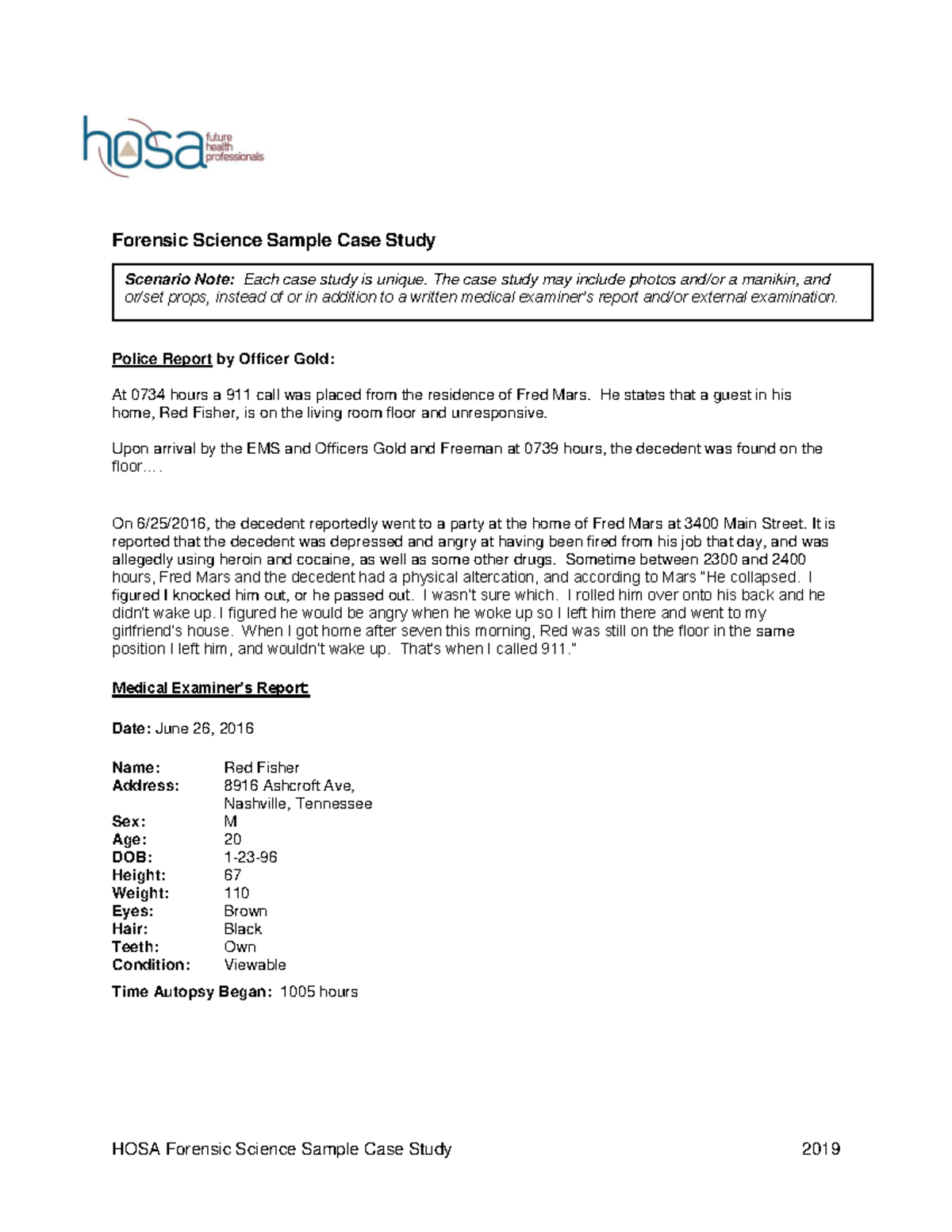 FS Sample Case Study July2019 1 - Forensic Science Sample Case Study ...