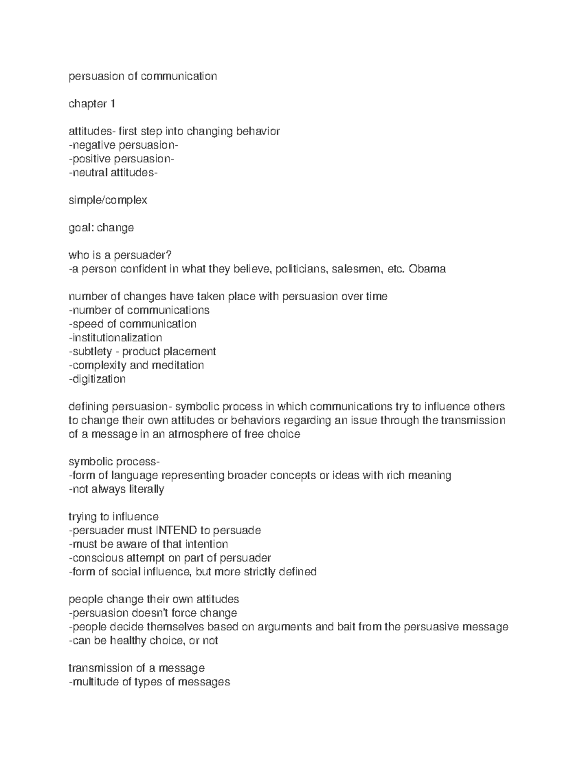 Persuasion of communication - persuasion of communication chapter 1 ...