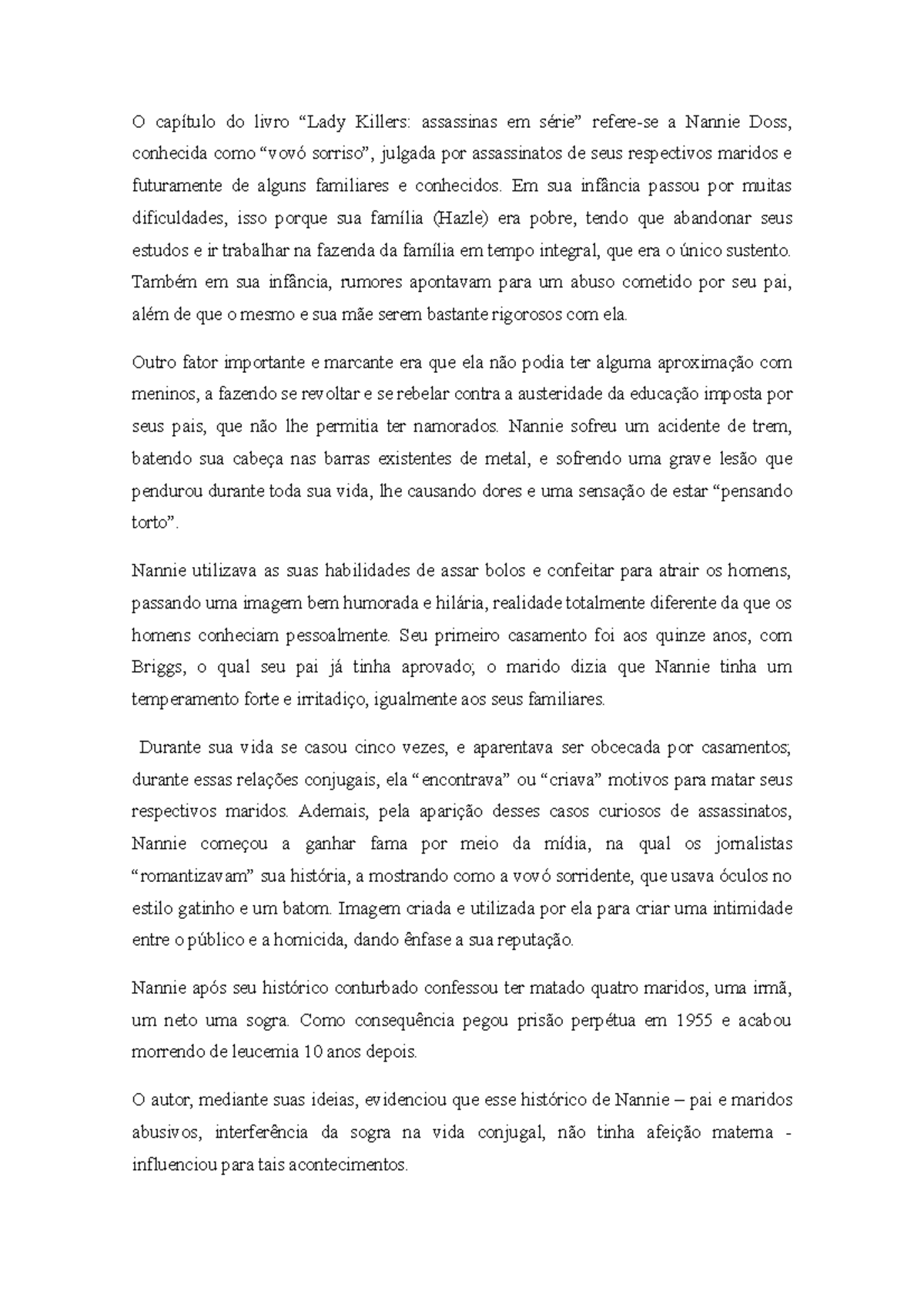 Ted nannie doss - O capítulo do livro “Lady Killers: assassinas em ...