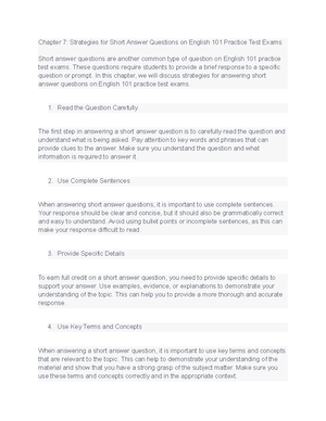 Composition I Chapter 1-3 - English 101, also known as freshman ...