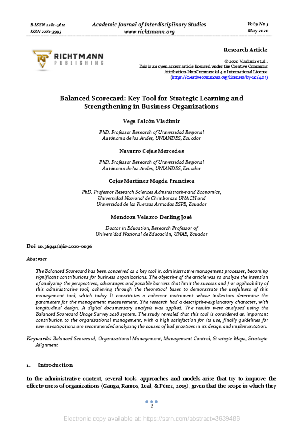 SSRN-id3639486 - Publication - E-ISSN 2281- ISSN 2281- Academic Journal ...