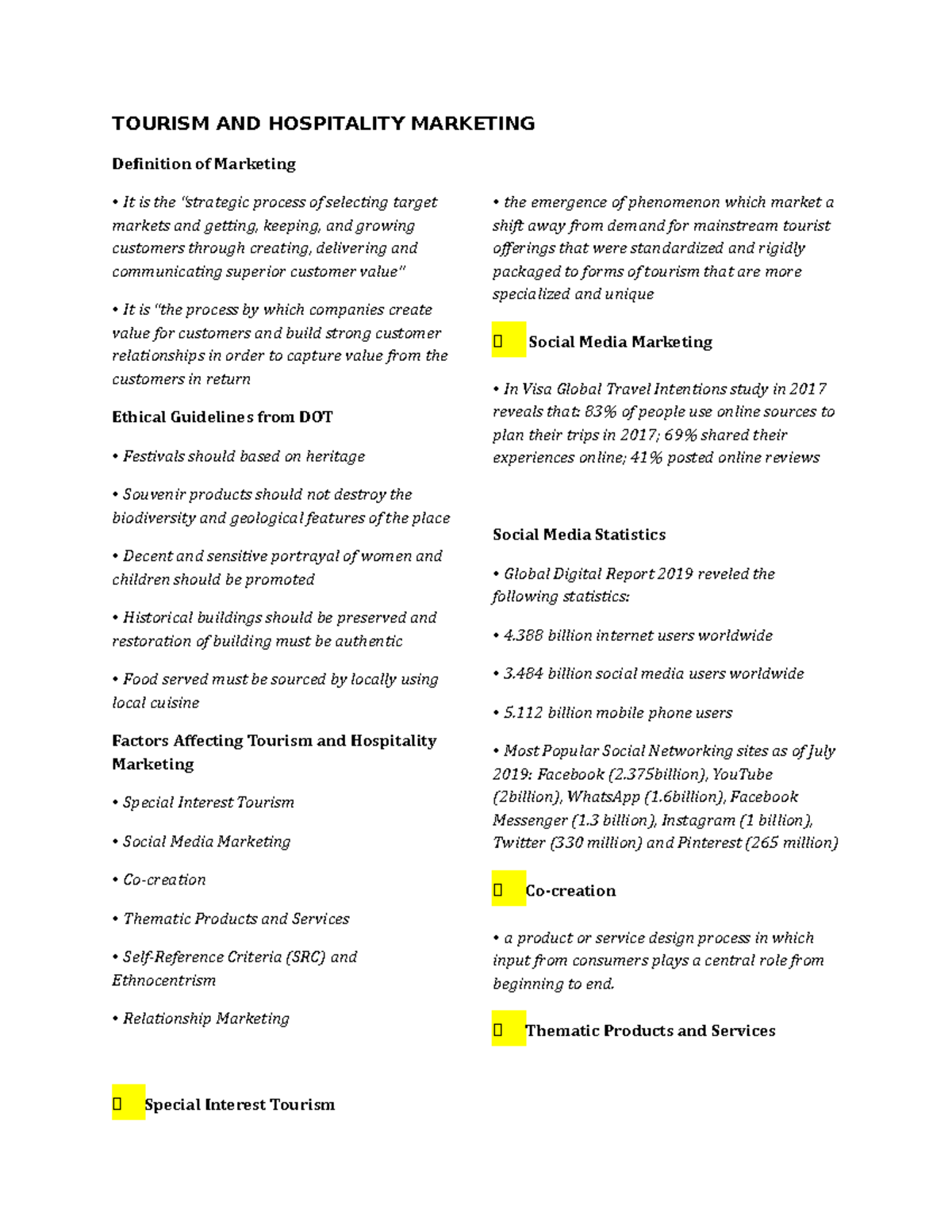 Micro Perspective OF Tourism AND Hospitality - TOURISM AND HOSPITALITY ...