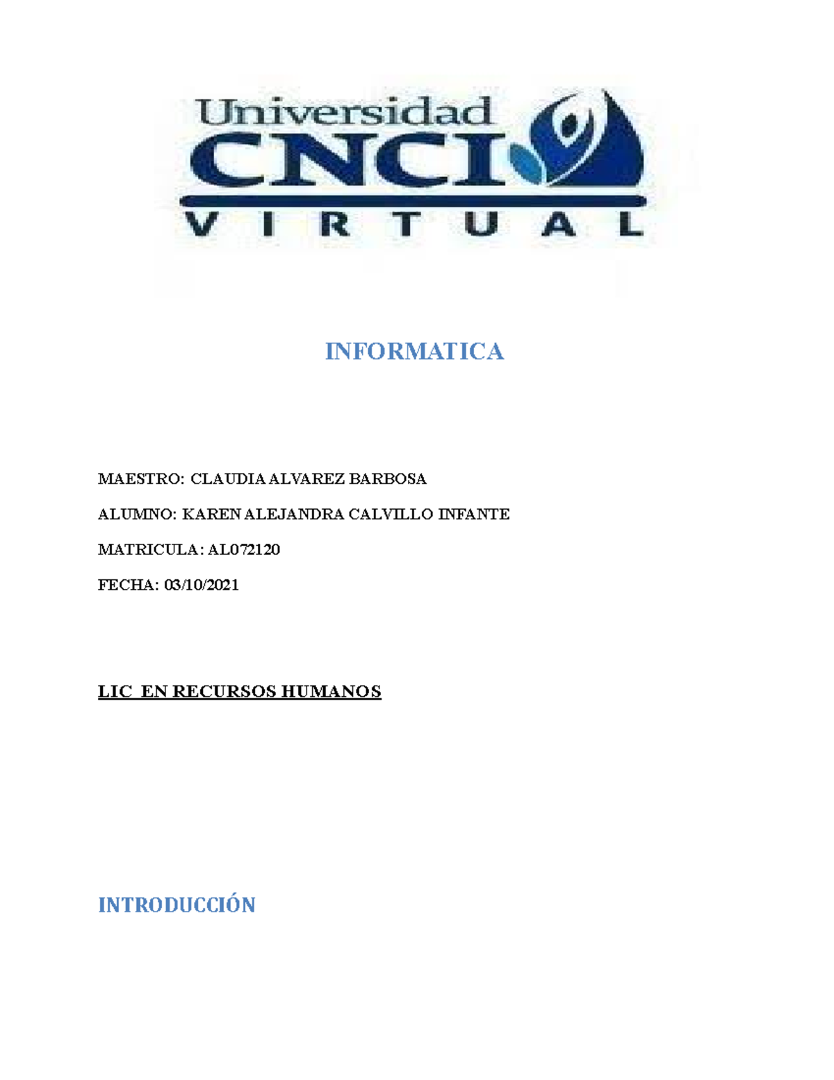 Proyecto modular informatica - Informática I - Studocu