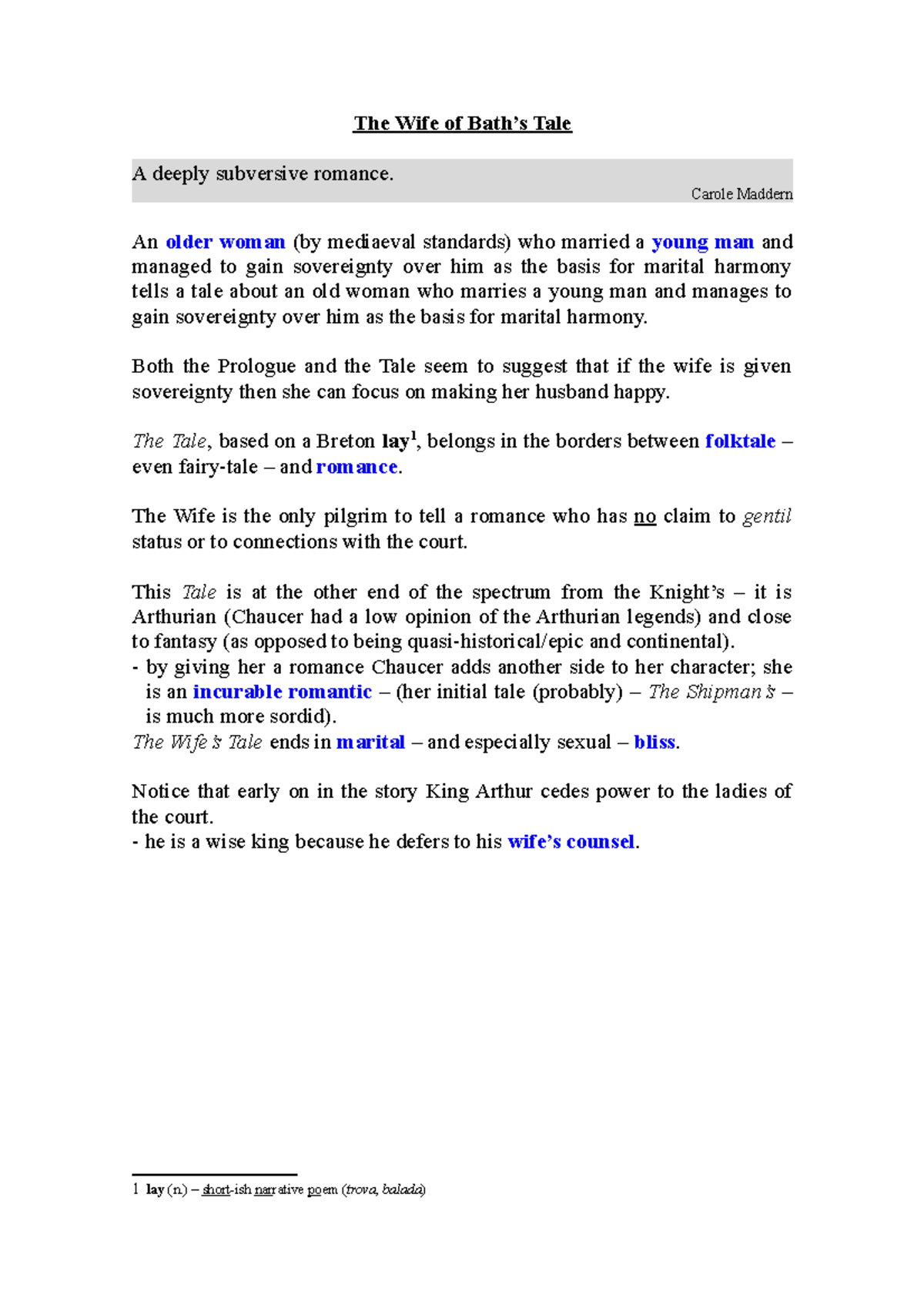 The+Wife+of+Bath's+Tale the canterbury tales - The Wife of Bath’s Tale ...