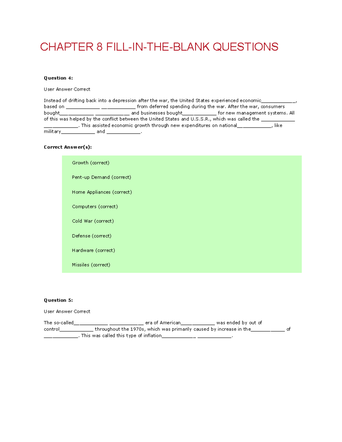 Chapter 8 FILL-IN-THE- Blank Questions 4-6 - CHAPTER 8 FILL-IN-THE ...