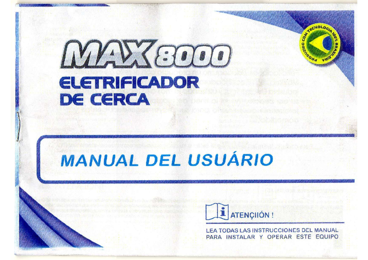 Manual MAX 8000 - maquinas electricas - Studocu