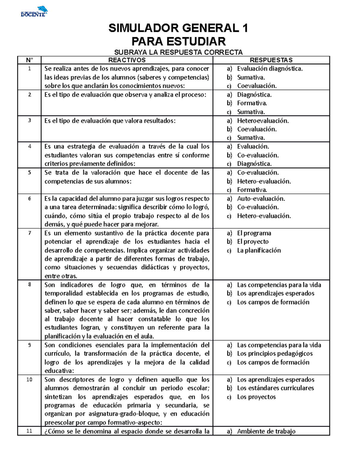 26. Simulador- General-PARA- Estudiar - SIMULADOR GENERAL 1 PARA ...