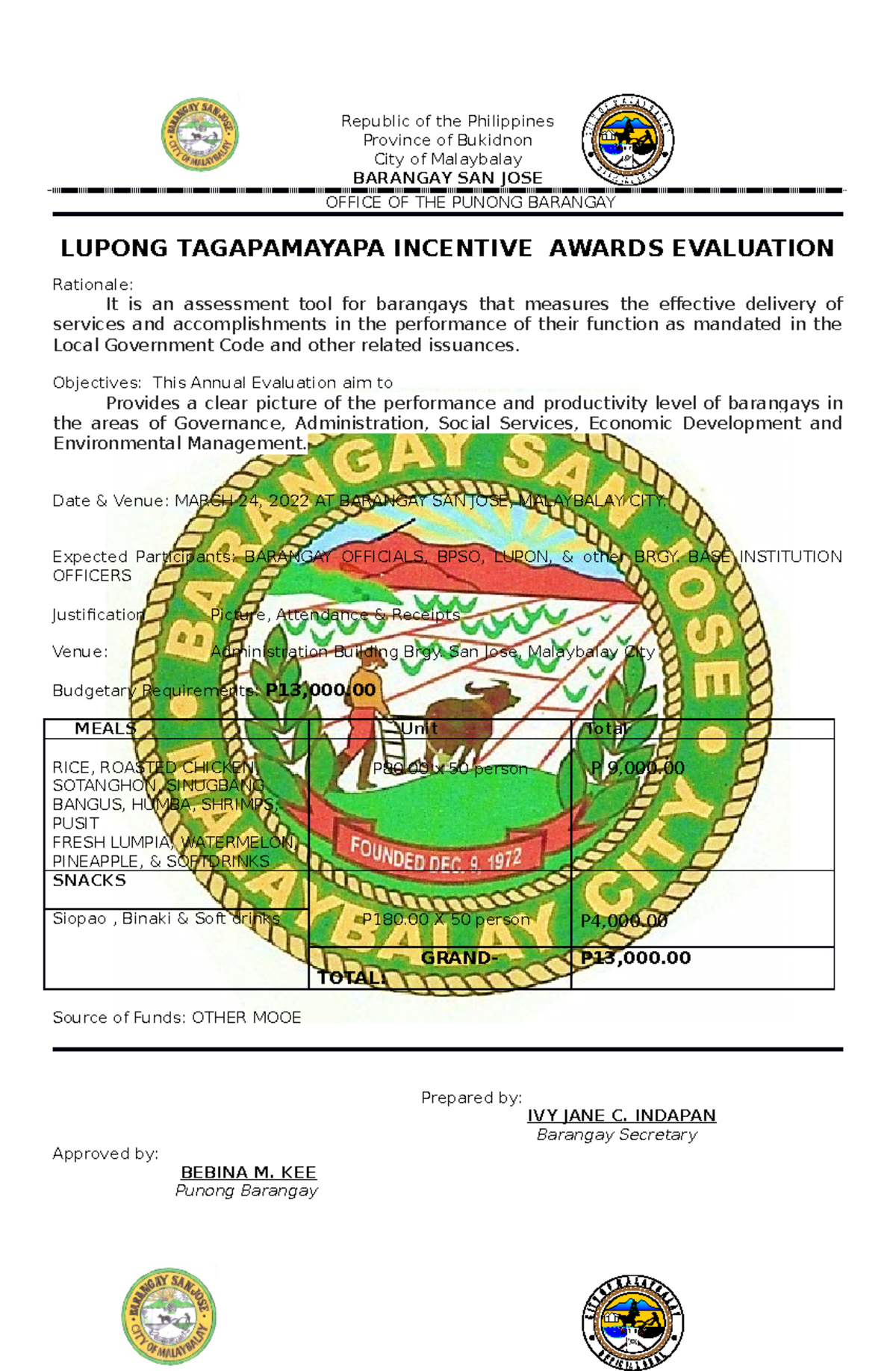 Activity- Design-2018 - Republic of the Philippines Province of ...