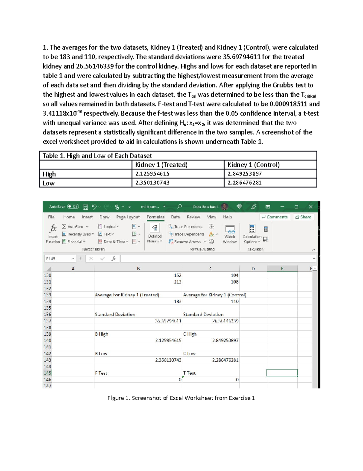Statistics Week 2 Lab - Lab Report for Week 2 in CH 355. The ...