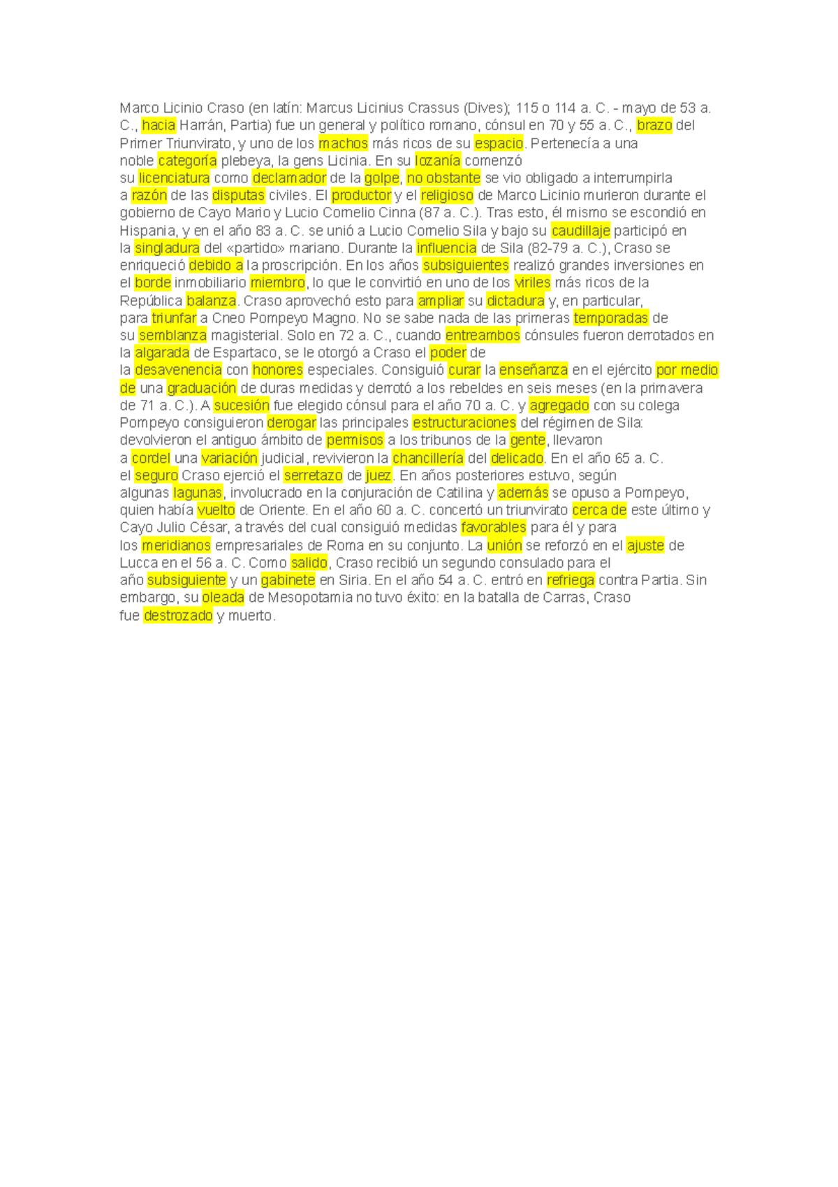 Marco Licinio Craso - material de conocimiento practico y escrutinio ...