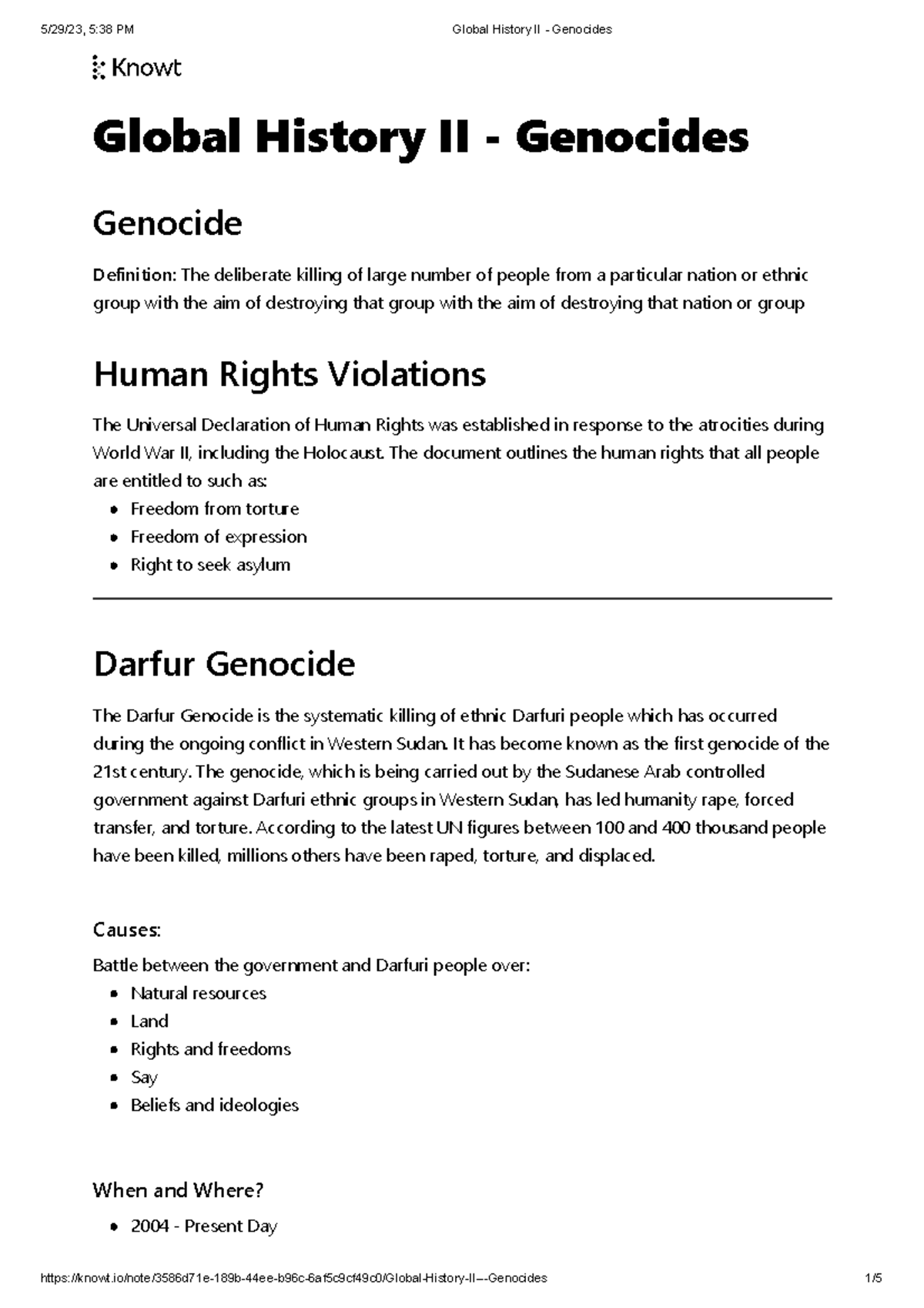 Global History II - Genocides - Global History II - Genocides ...