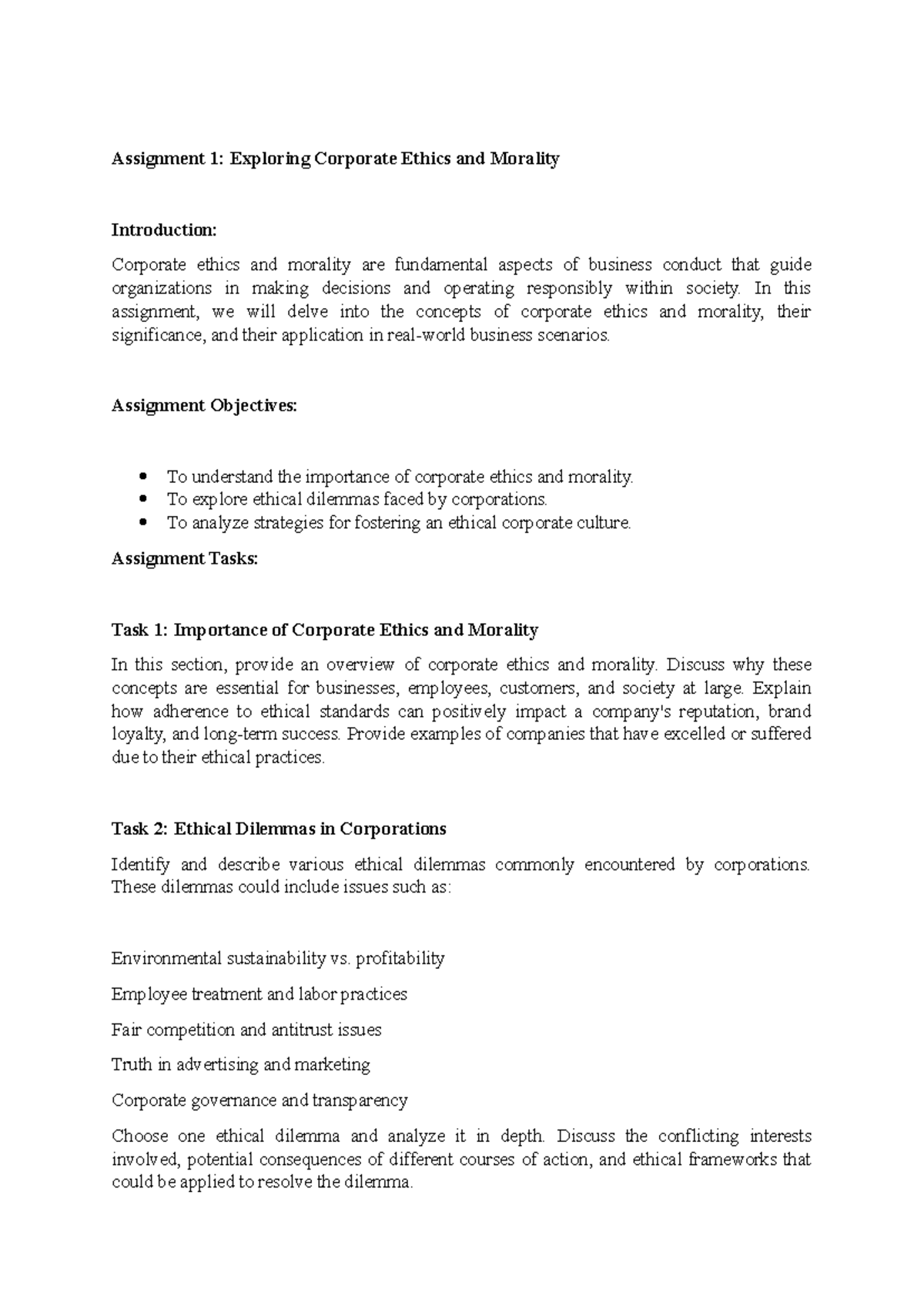 Assignment 1 - In this assignment, we will delve into the concepts of ...