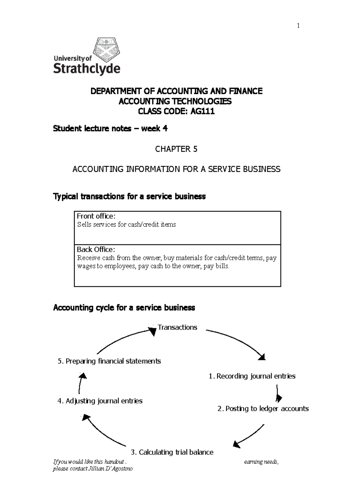 Week 4 Lecture Notes Updated Department Of Accounting And Finance