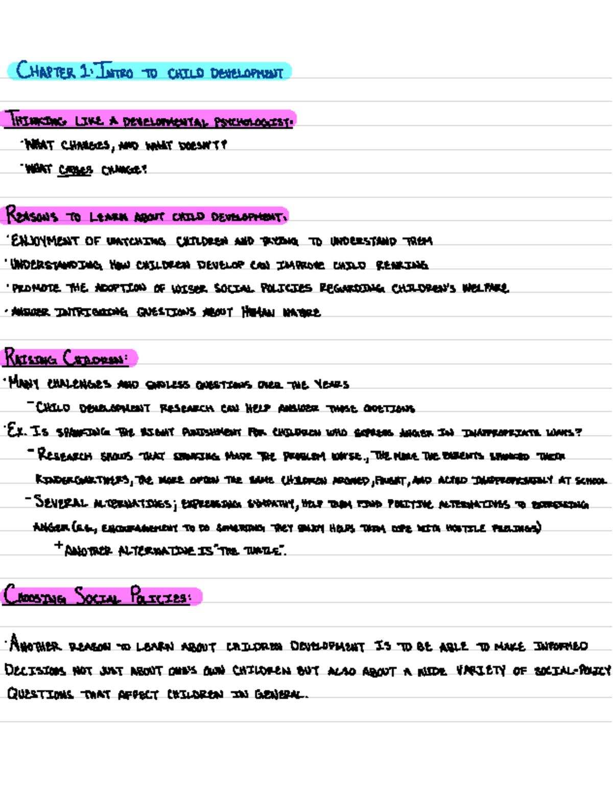 Developmental Psychology Ch.1 - CHAPTER 1 : INTRO TO CHILD DEVELOPMENT ...