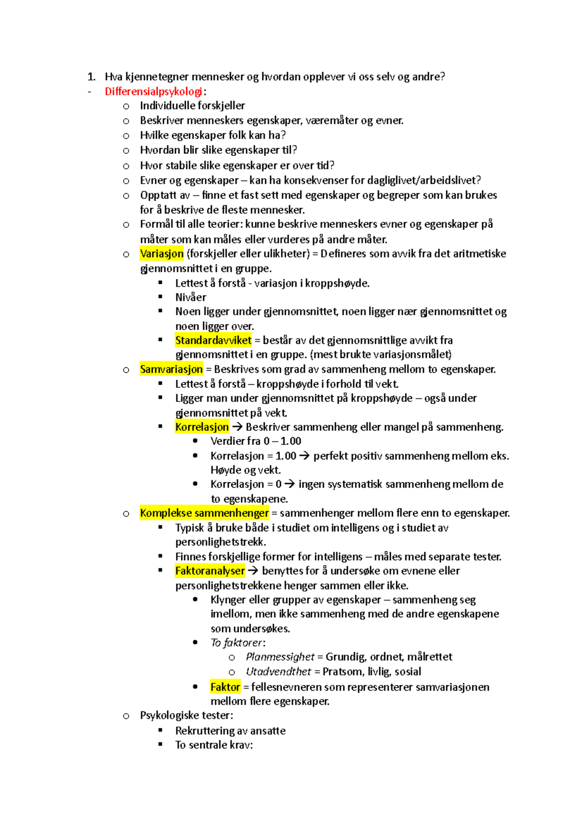Oppsummering org - Sammendrag Organisasjon og ledelse - Hva ...