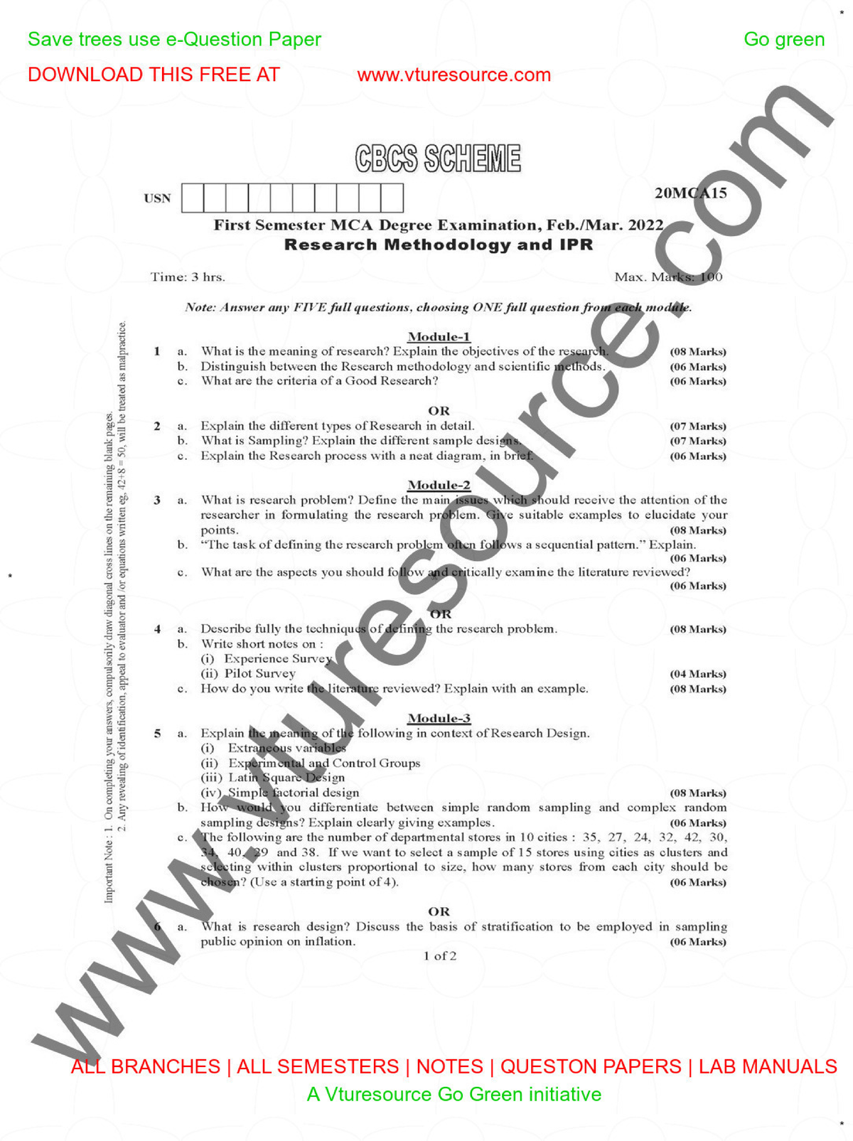 RM IPR Q Mar-2022 - DFA ASDF FEFEF - Bachelor of Engineering - Studocu