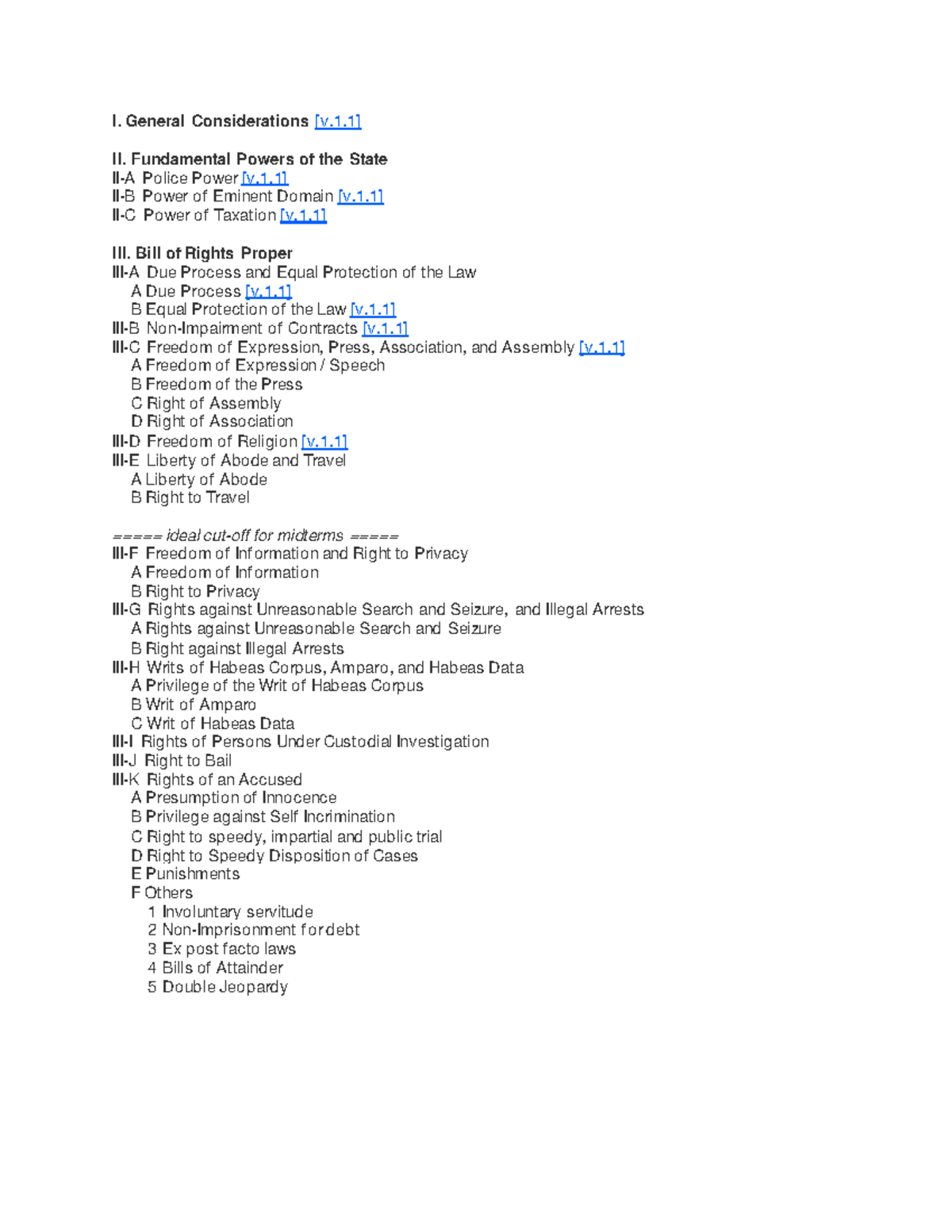 1 Constitutional Law II Practice Syllabus - I. General Considerations ...