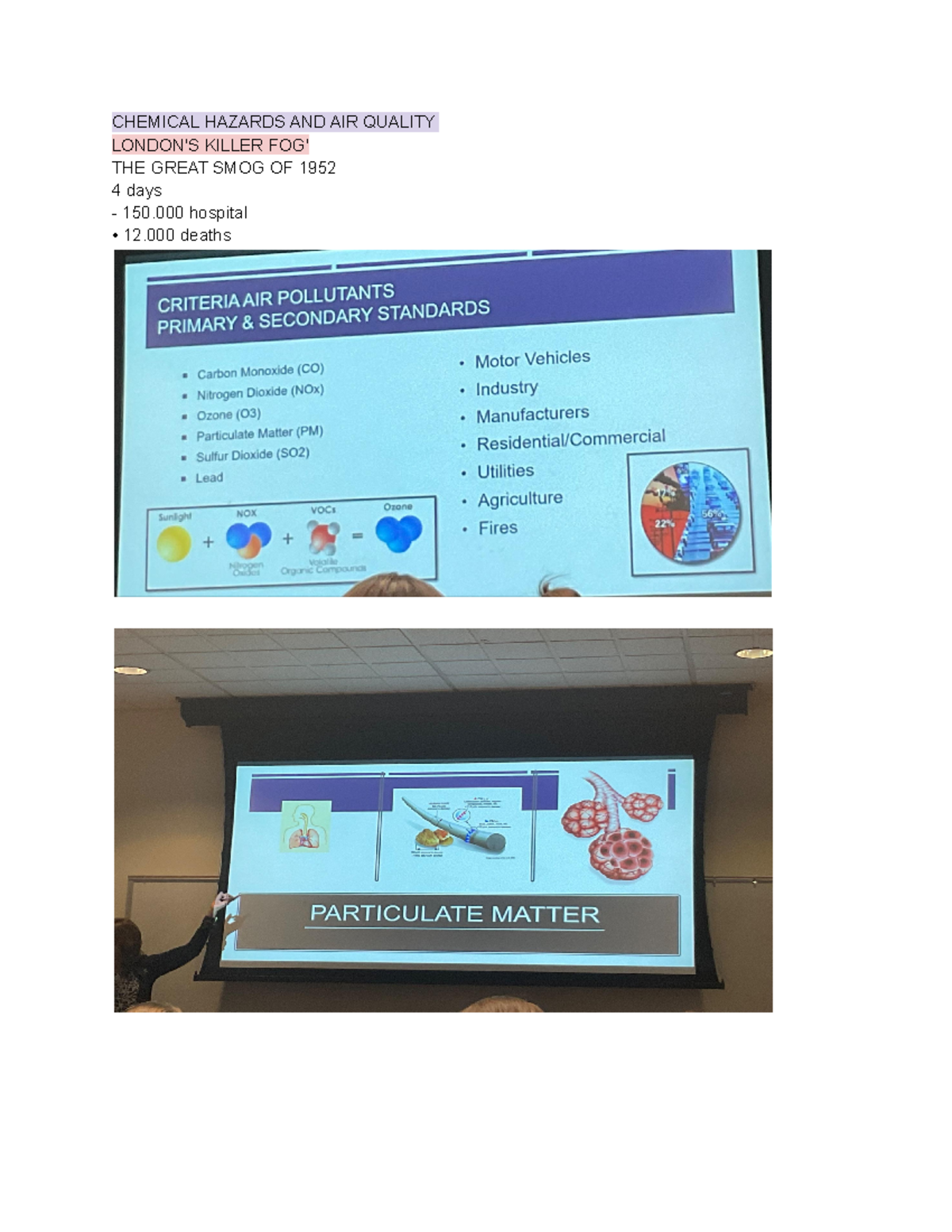 CHS chemical air quality in hazards - CHEMICAL HAZARDS AND AIR QUALITY ...