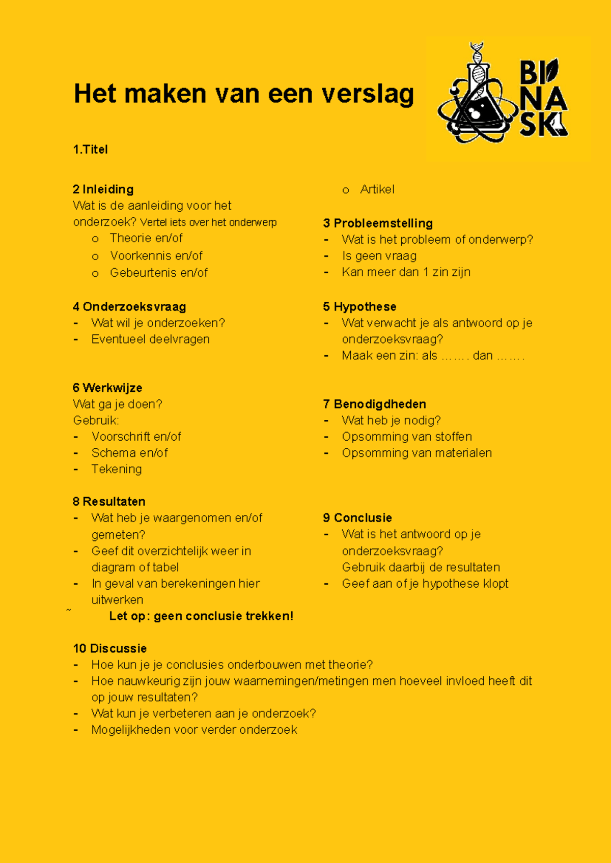 Het maken van een verslag in tekst - Het maken van een verslag 1 2 ...