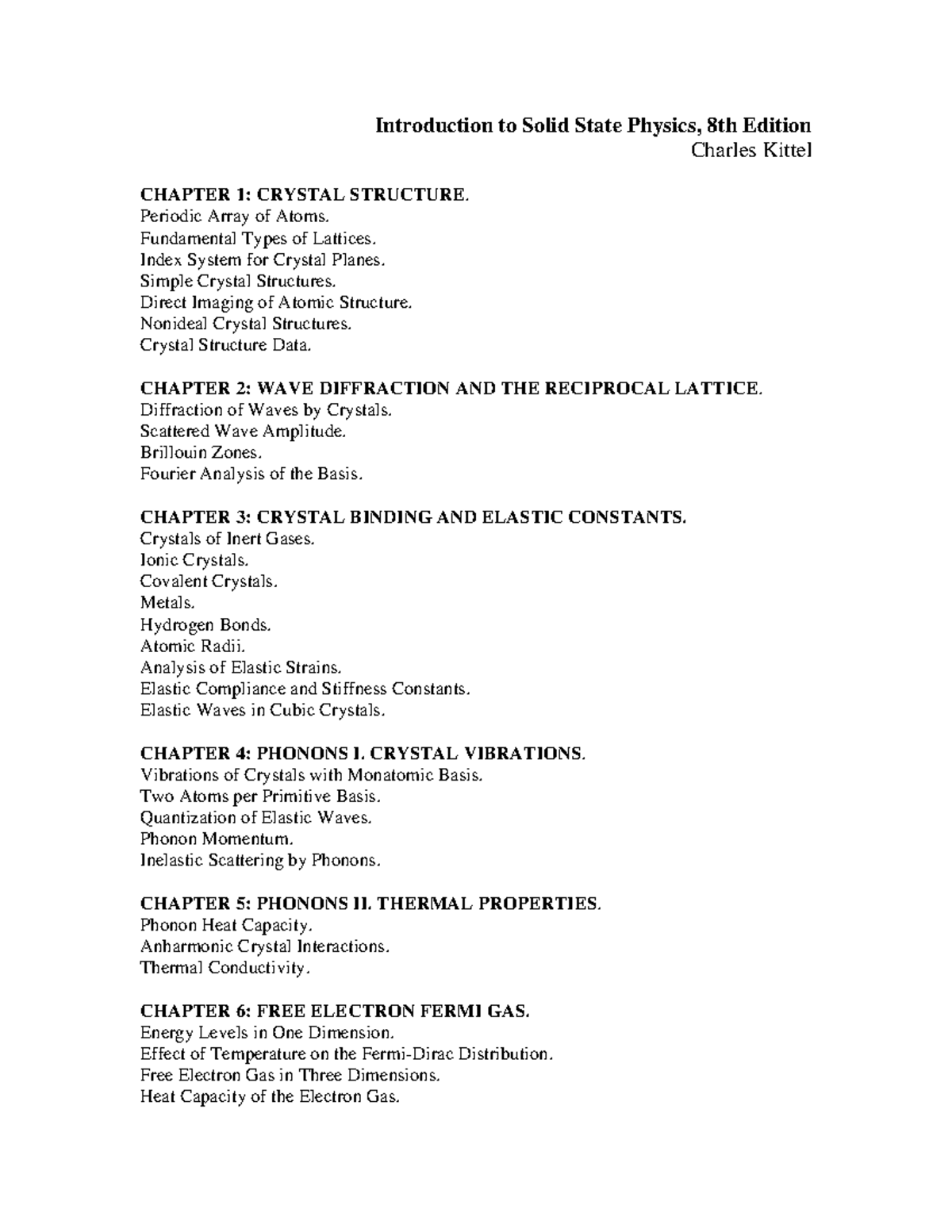 Introduction To Solid State Physics 8Th Edition - Solution Manual-Kittel Charles - Introduction ...