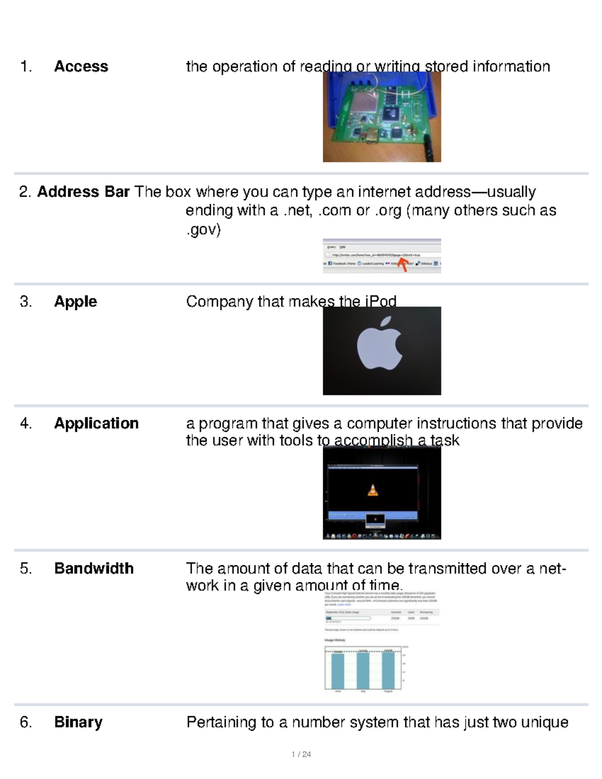 Information technology notes - Address Bar The box where you can type ...