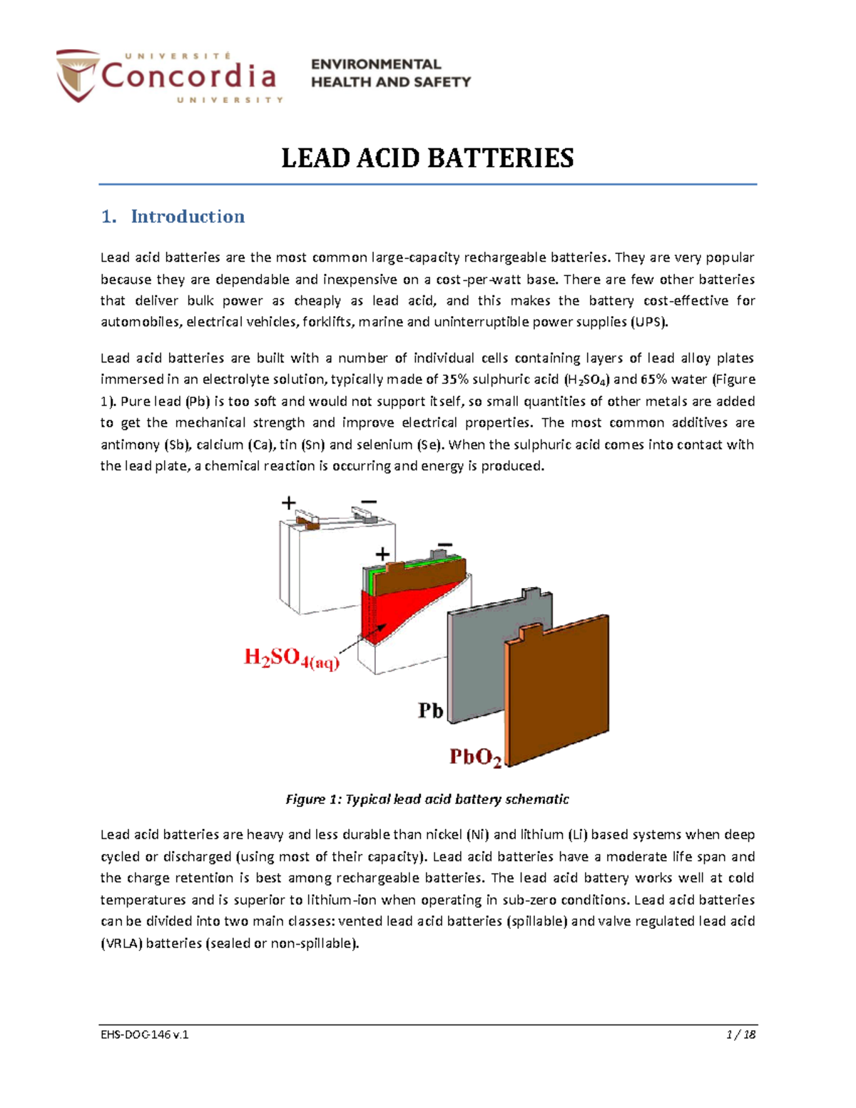 EHS-DOC-146 Lead Acid Batteries - LEAD ACID BATTERIES 1. Introduction ...