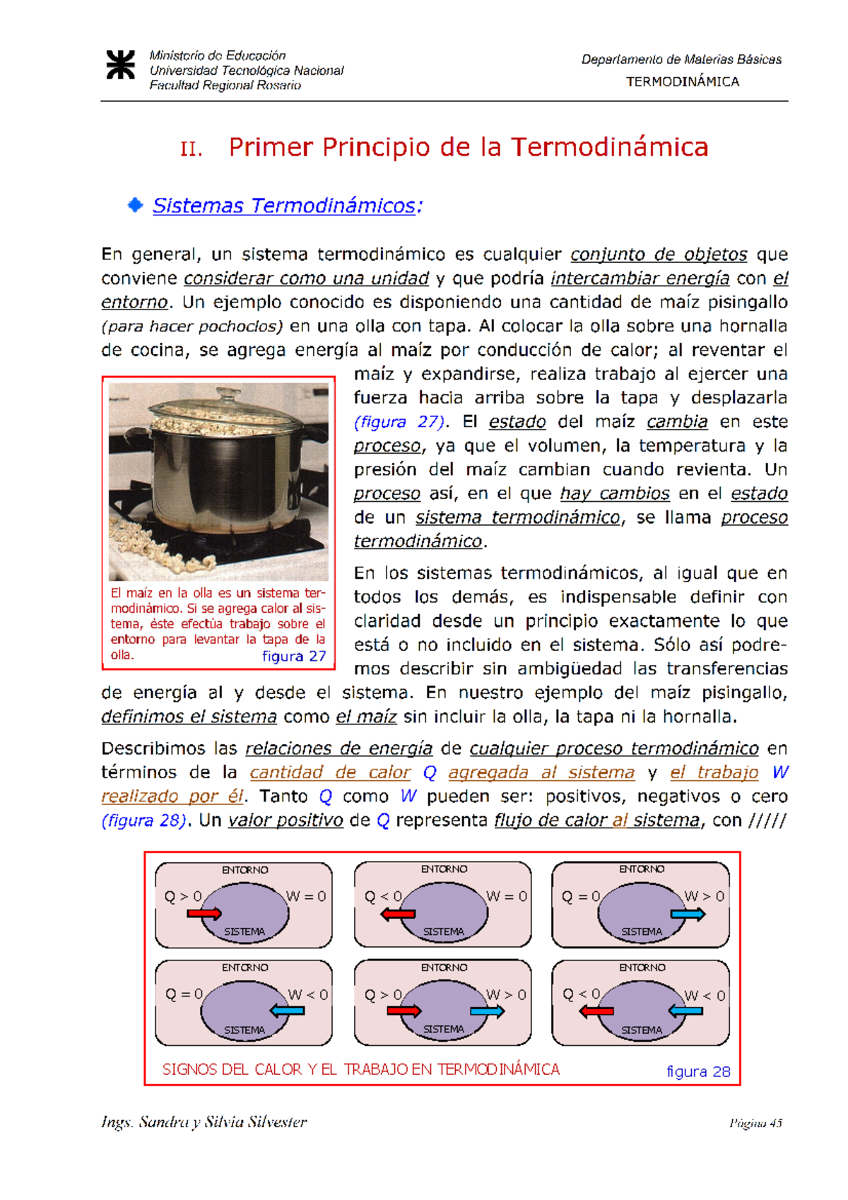 (2) Primer Principio DE LA Termodinámica - SIGNOS DEL CALOR Y EL TRABAJO EN TERMODINÁMICA ...