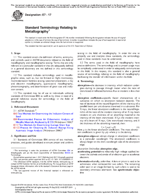 ASTM E3-11(2017 ) Standard Guide for Preparation of Metallographic Specimens - Designation: E3 − ...