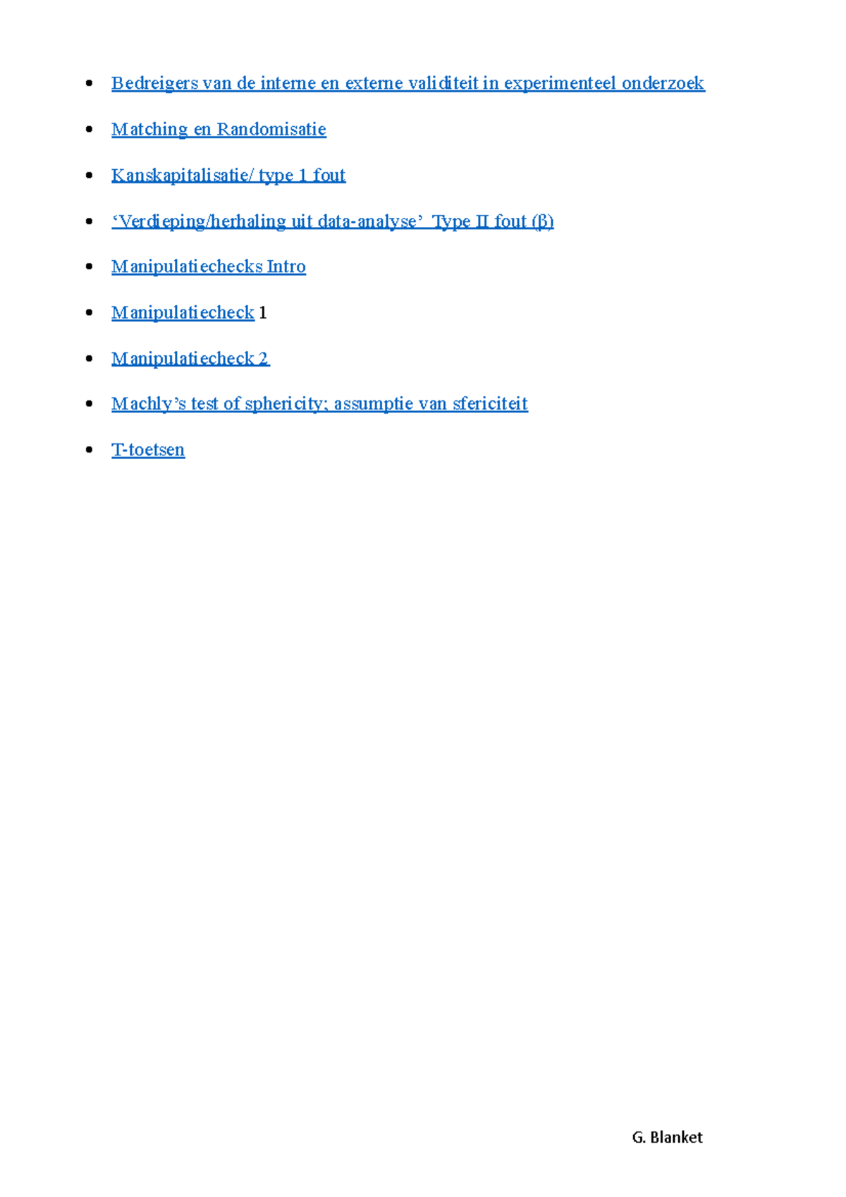 Experimenteel onderzoek uitgewerkt - Bedreigers van de interne en ...