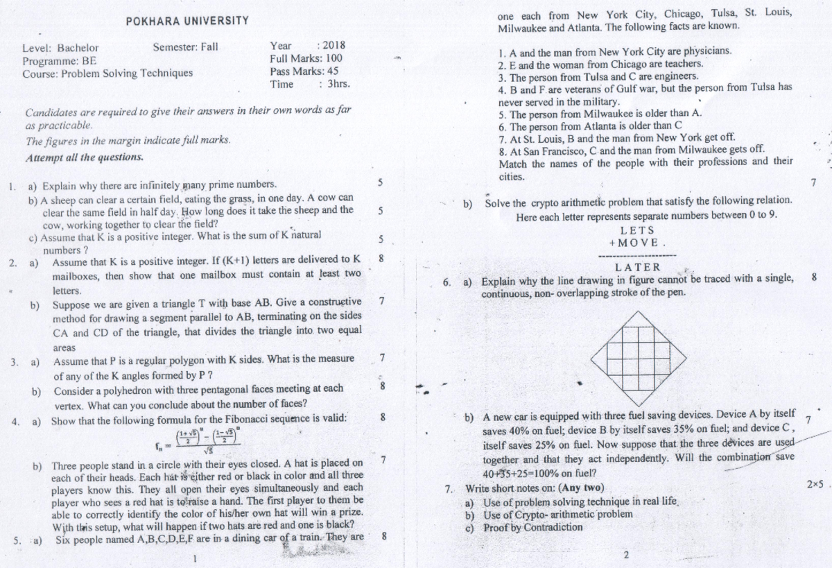 PST-18-Fall - Bachelors in Science Computer Science - Studocu