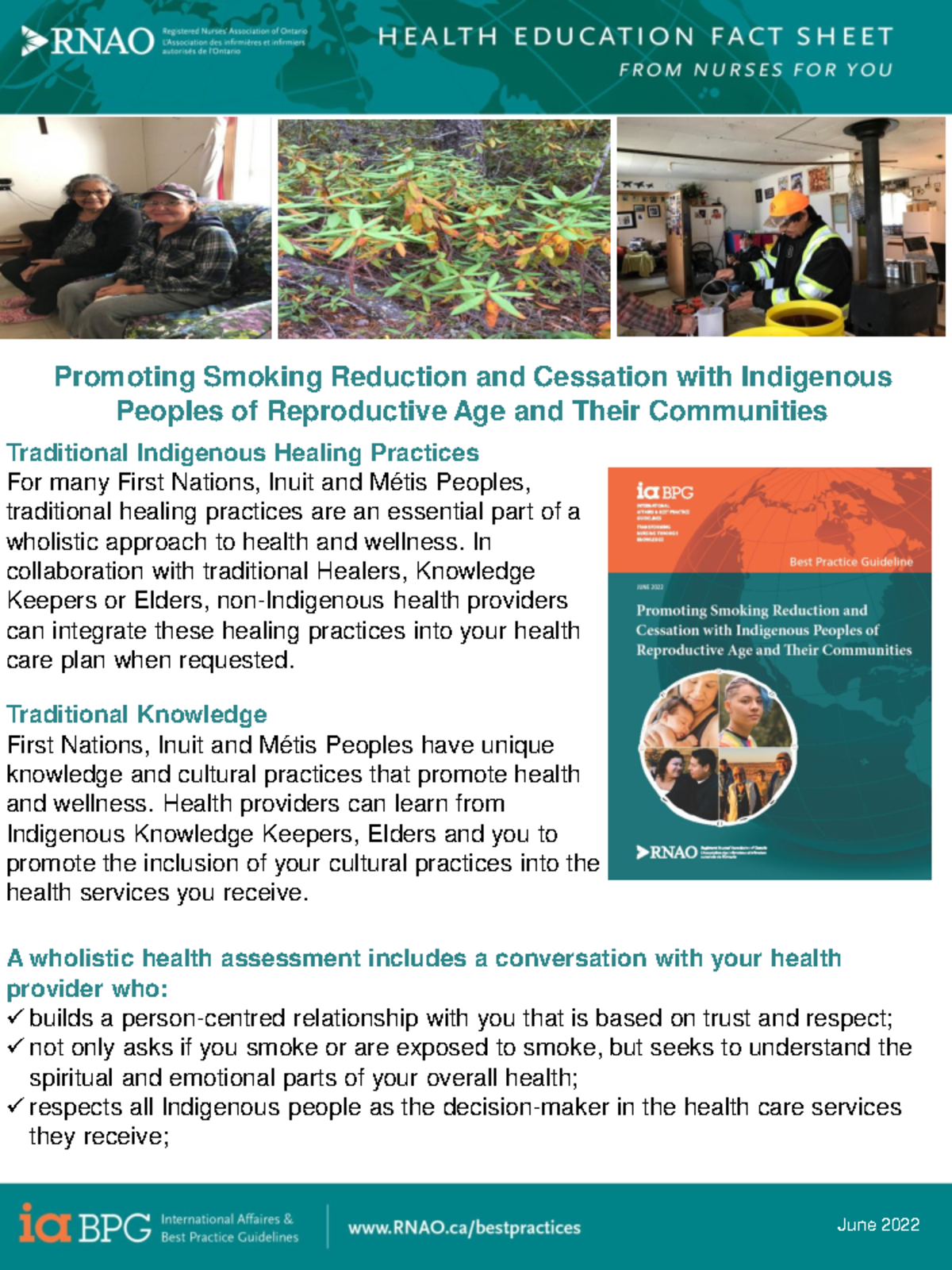 Indig Smoking Cessation Health Education Factsheet - Promoting Smoking ...