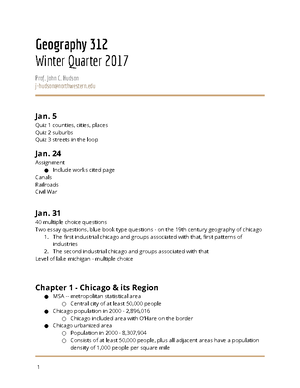 GEOG 312 Assignment 1 - Geography Of Chicago & Its Region - Allie ...