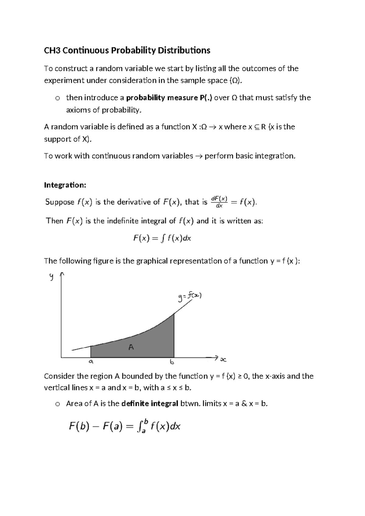 CHAPTER 3 Continuous Probability Distributions - CH3 Continuous ...