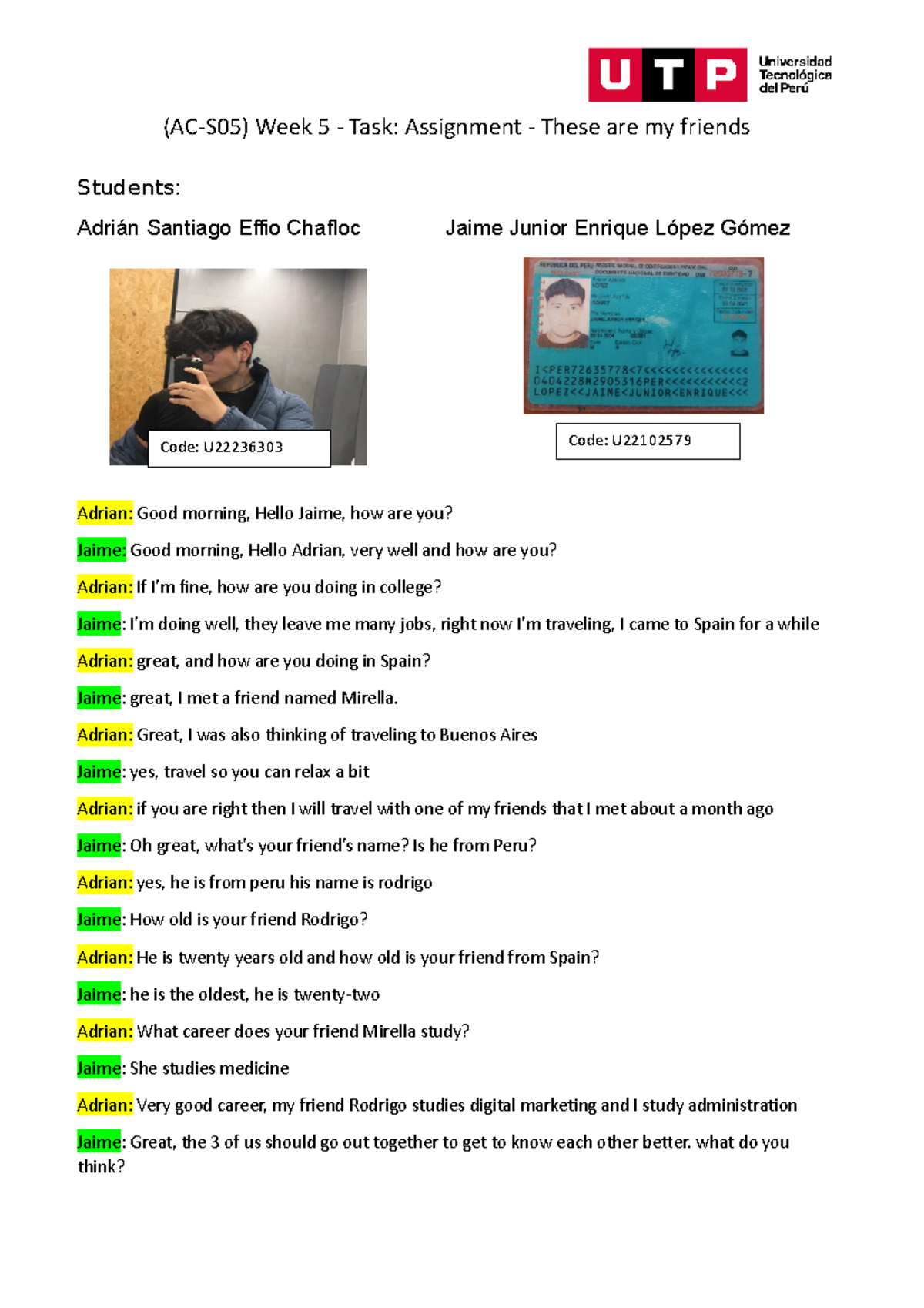 Week 5 Task Assignment These are my friends - (AC-S05) Week 5 - Task: Assignment - These are my ...