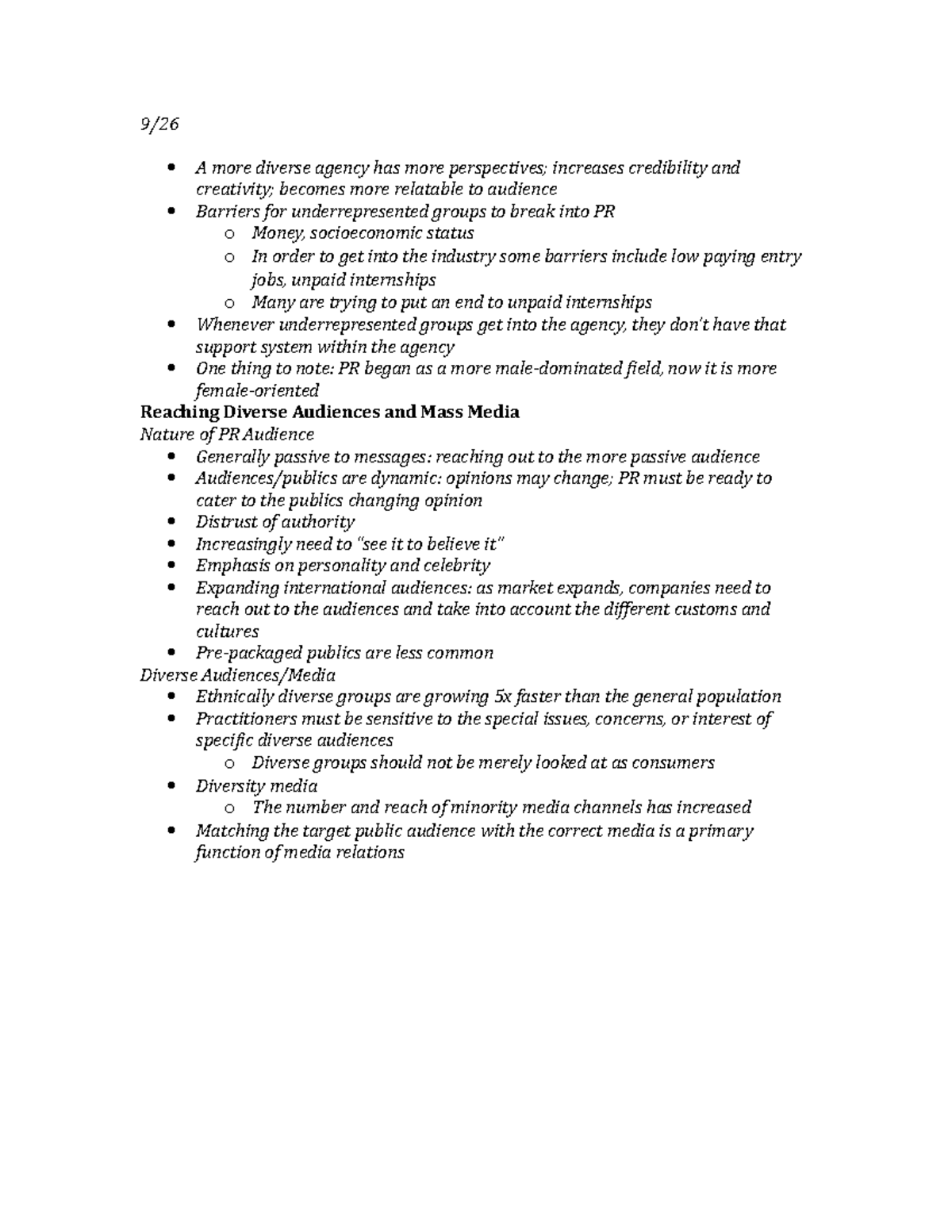 MEJO137 9-26 - Adam Saffer/Dan Kim - 9/26 A more diverse agency has ...