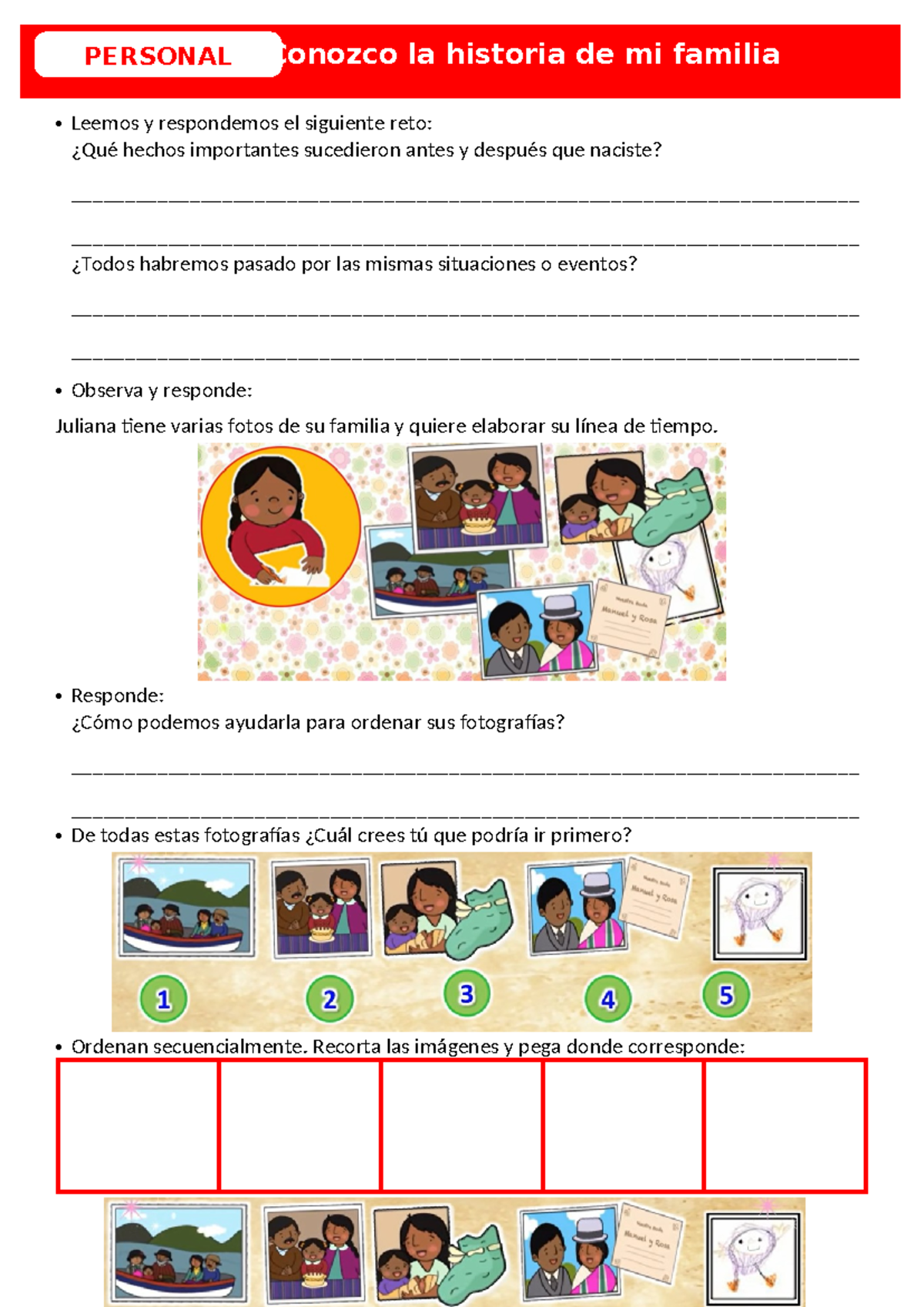 D1 A2 Ficha PS. Oficios y profesiones de la familia - Leemos y ...