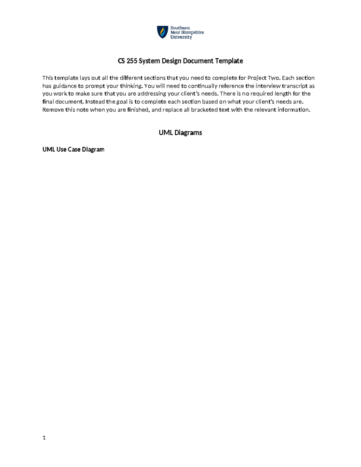 CS 255 System Design Document - Each section has guidance to prompt your thinking. You will need ...